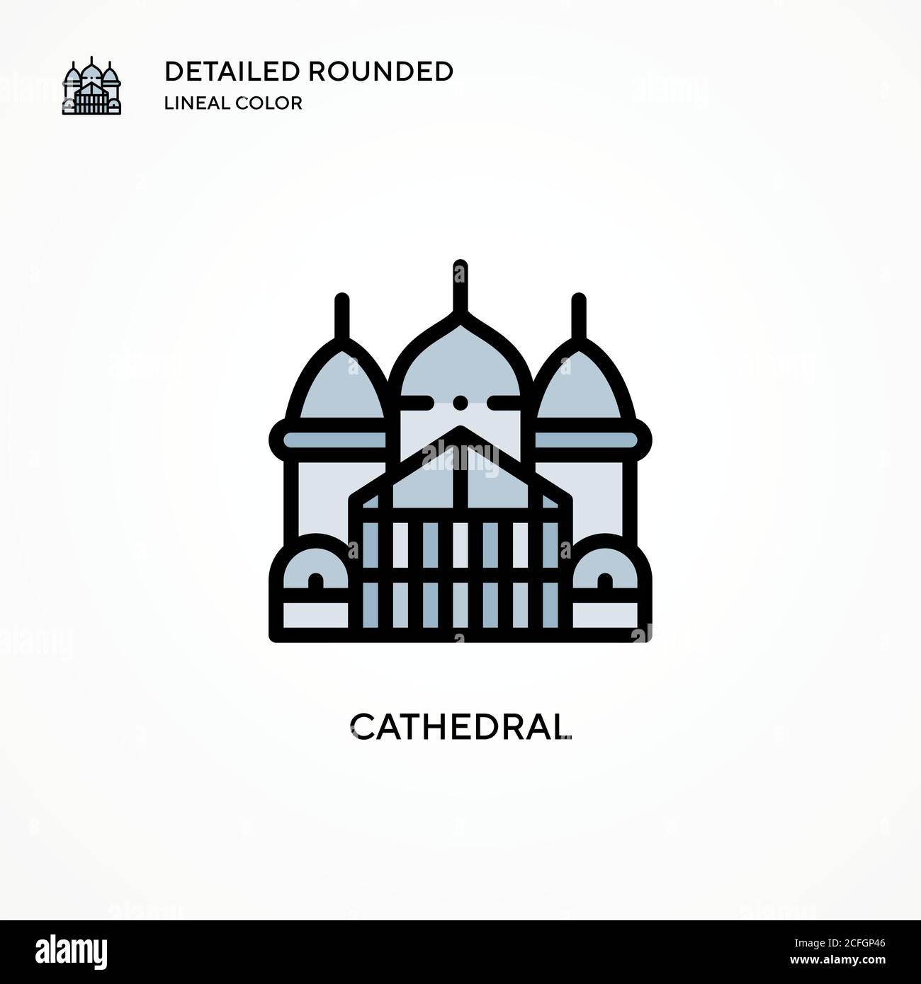Cathedral vector icon. Modern vector illustration concepts. Easy to ...