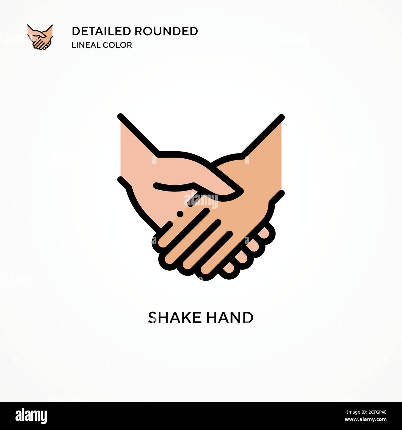 Shake hand vector icon. Modern vector illustration concepts. Easy to ...