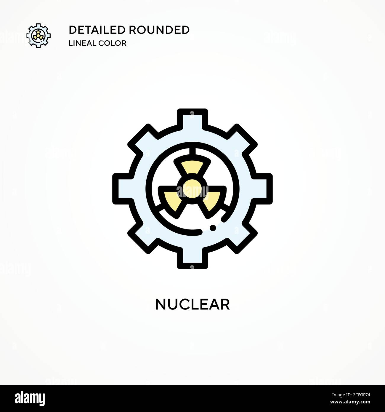 Nuclear vector icon. Modern vector illustration concepts. Easy to edit ...