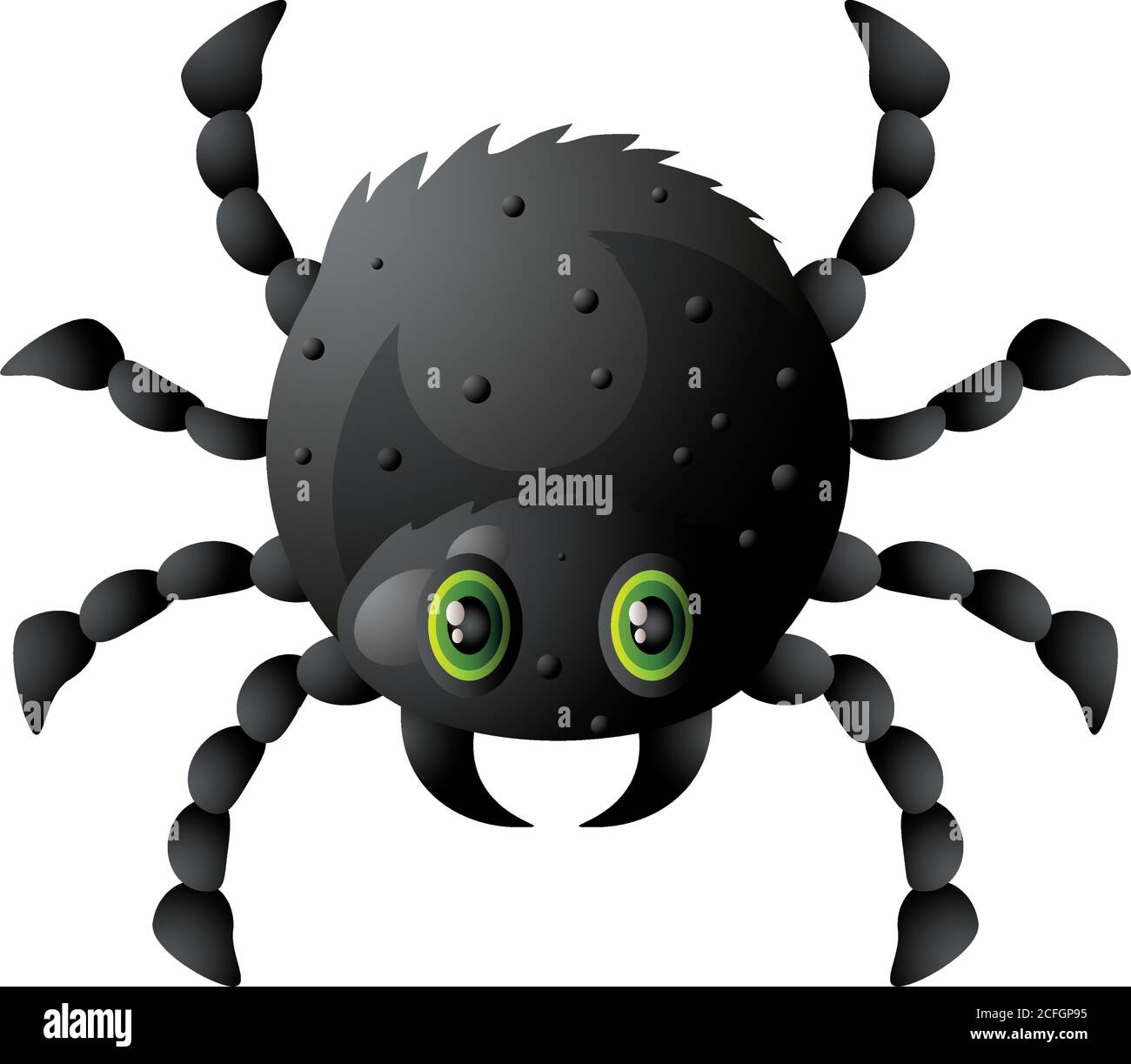 funny spider for halloween on white background vector illustration ...