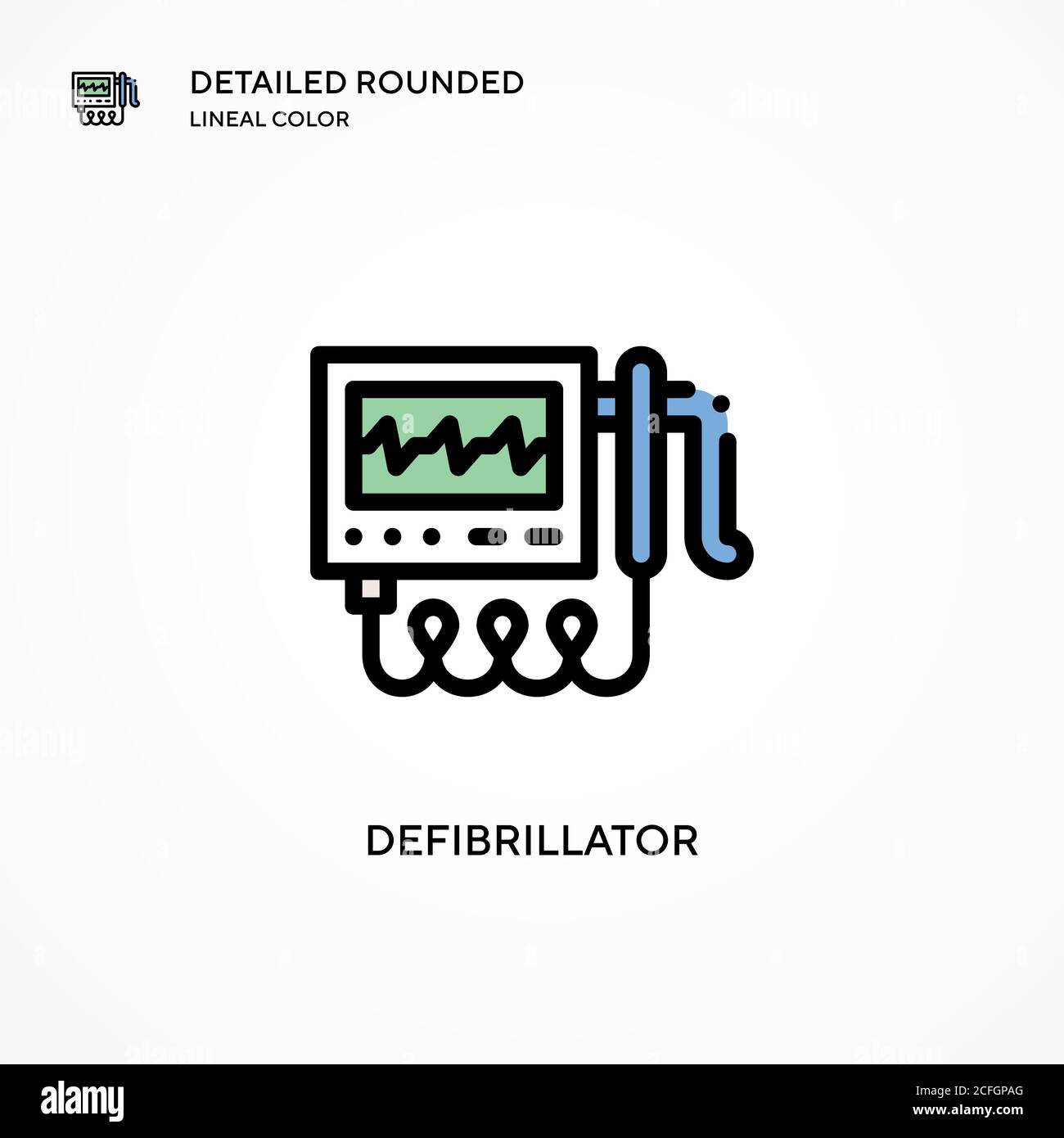 Defibrillator vector icon. Modern vector illustration concepts. Easy to ...