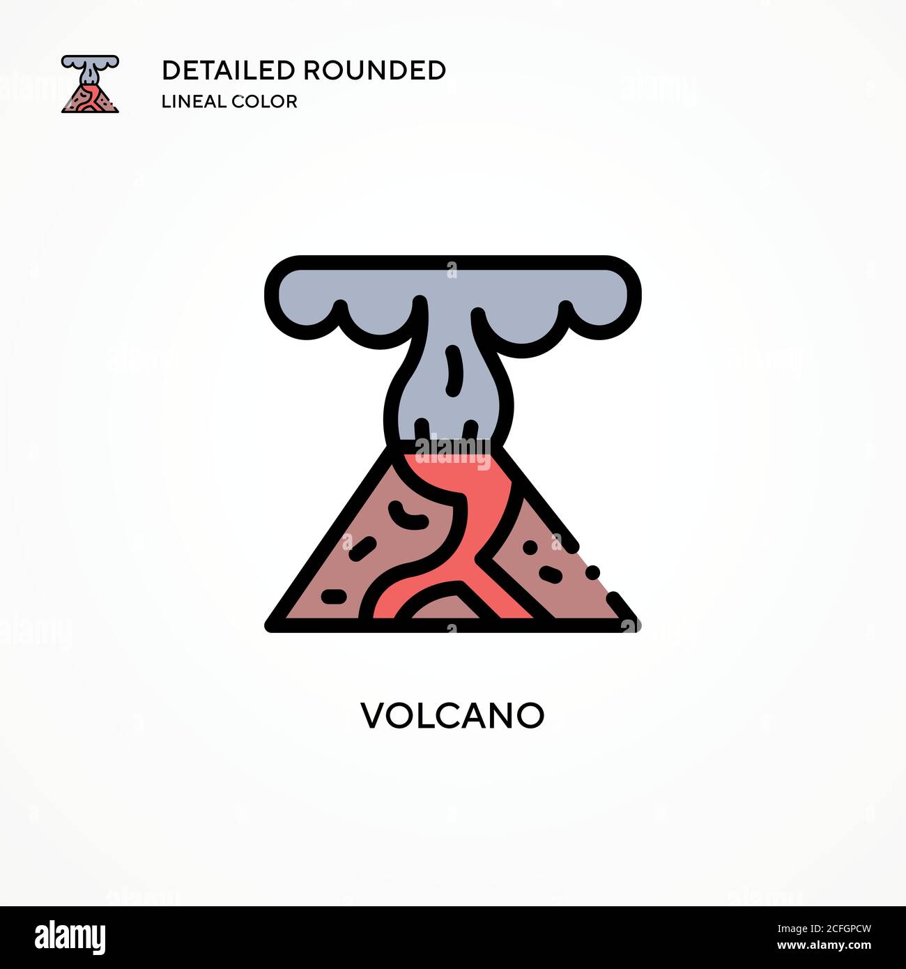Volcano vector icon. Modern vector illustration concepts. Easy to edit ...