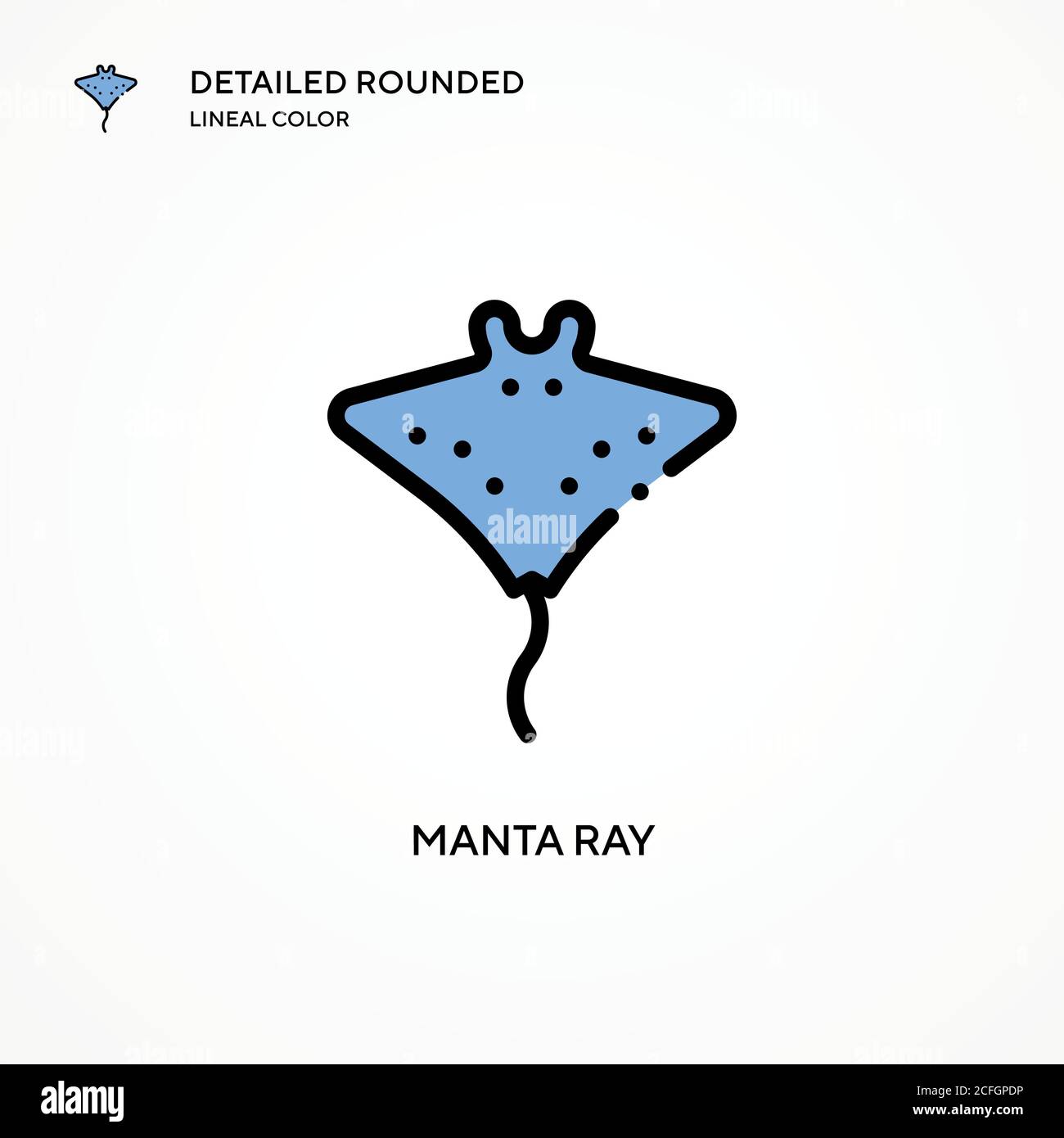 Manta ray vector icon. Modern vector illustration concepts. Easy to ...