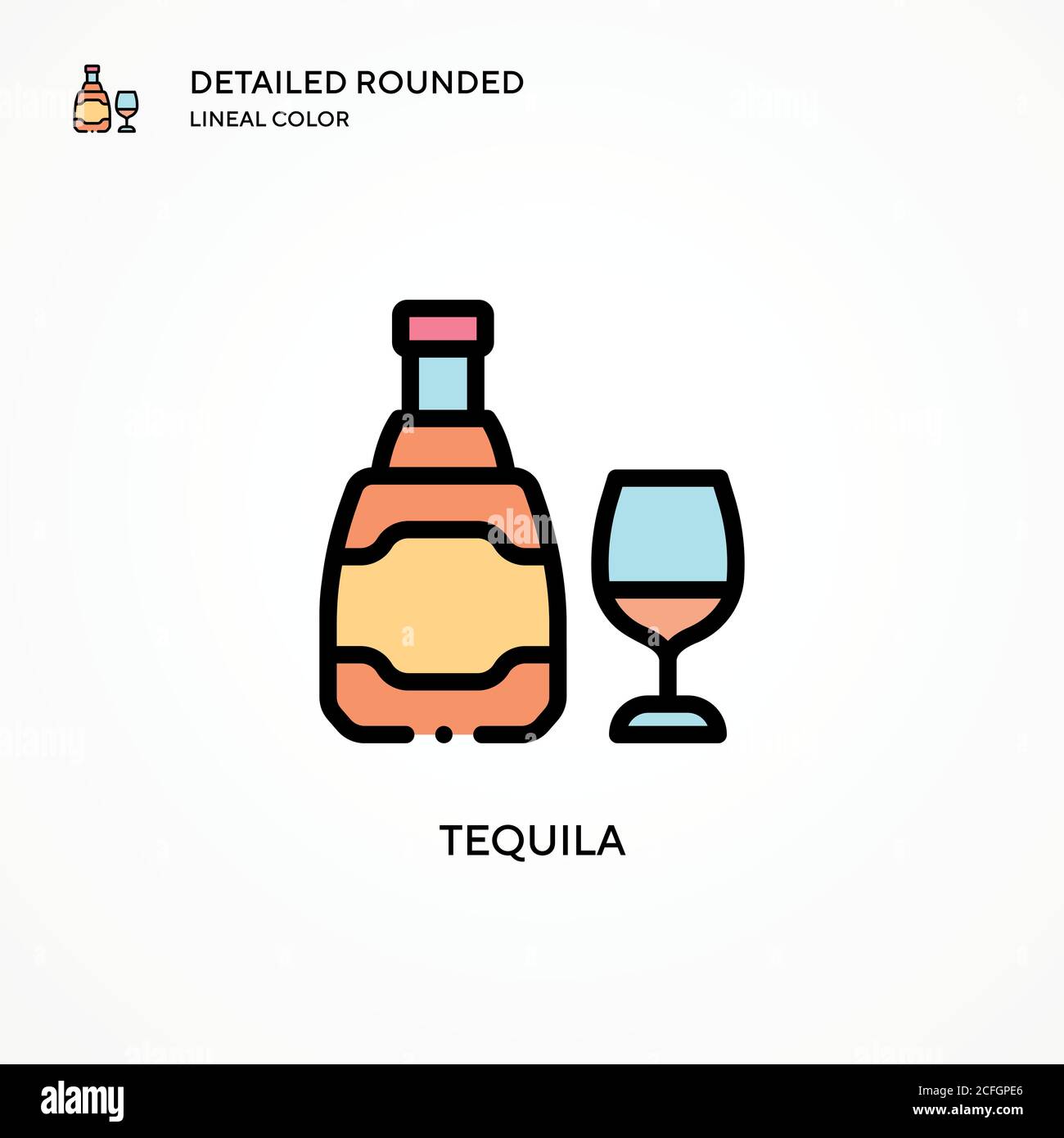 Tequila vector icon. Modern vector illustration concepts. Easy to edit ...