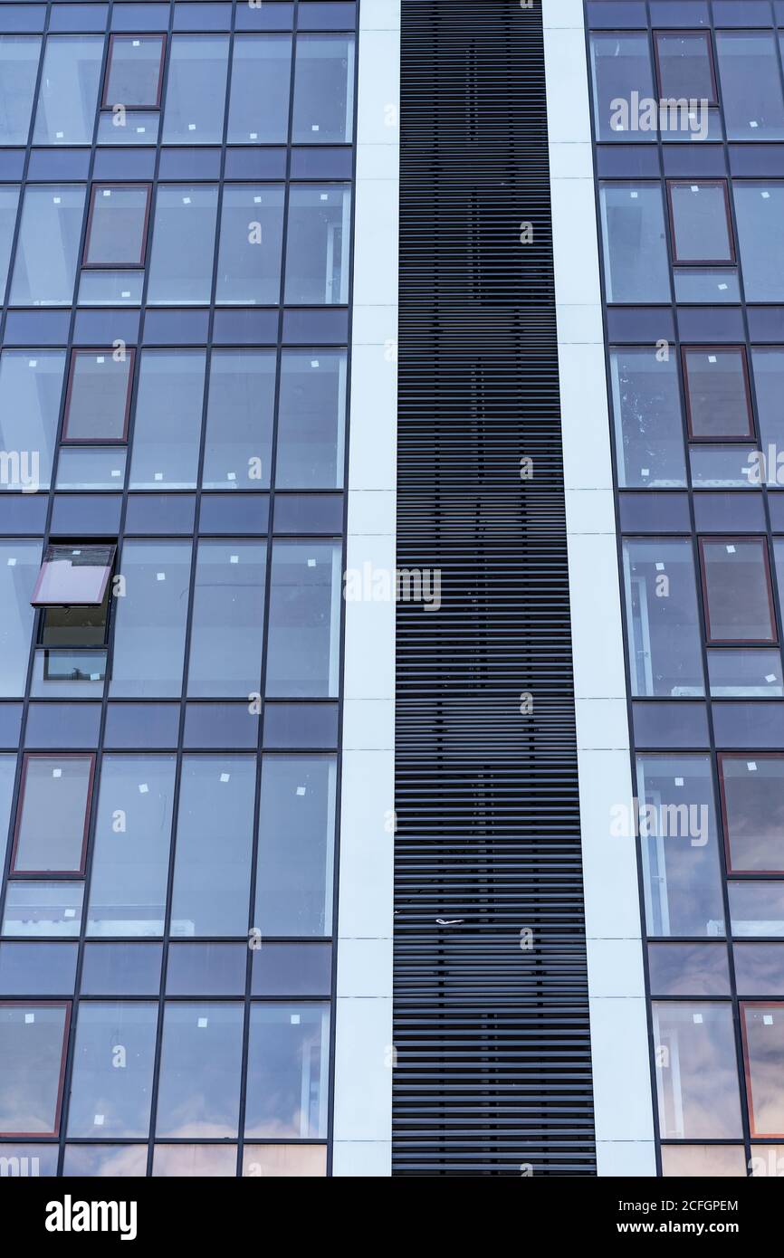 Modern Glass Building Architecture. Modern building, with structural ...
