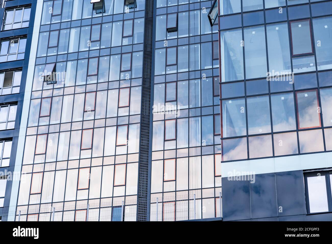 Modern Glass Building Architecture. Modern building, with structural ...