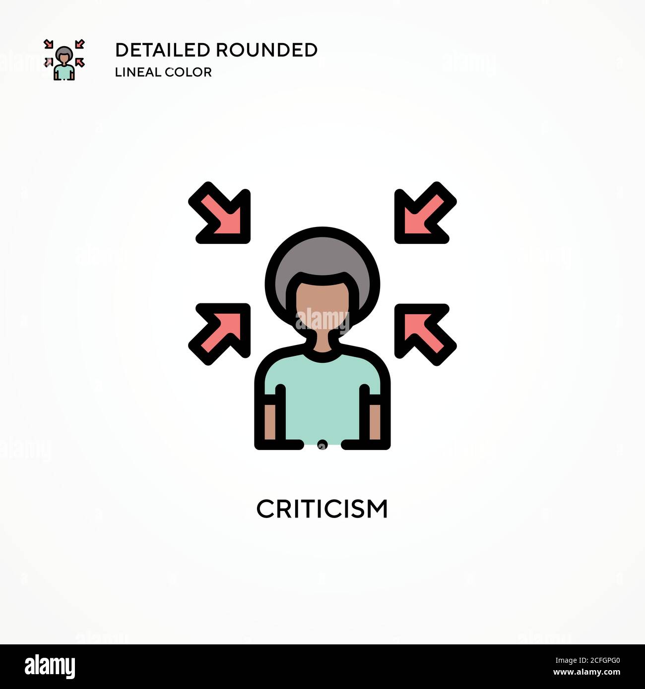 Criticism vector icon. Modern vector illustration concepts. Easy to ...