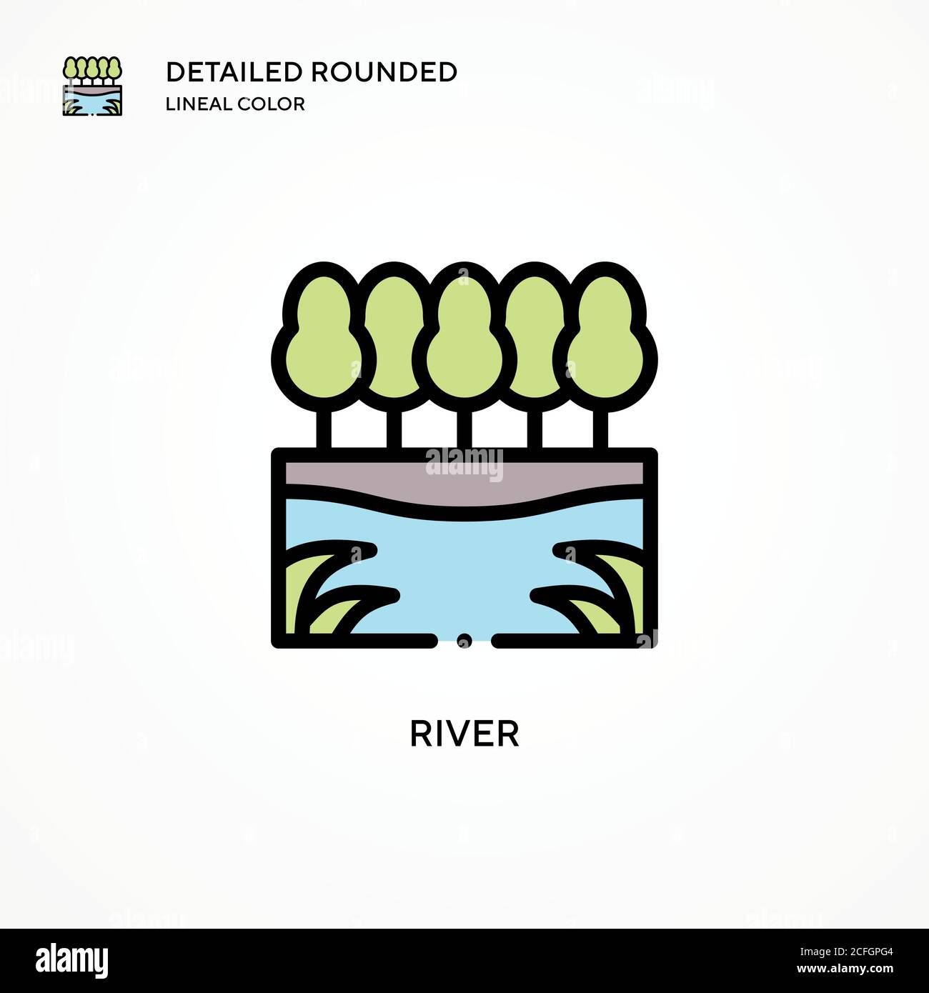River vector icon. Modern vector illustration concepts. Easy to edit ...
