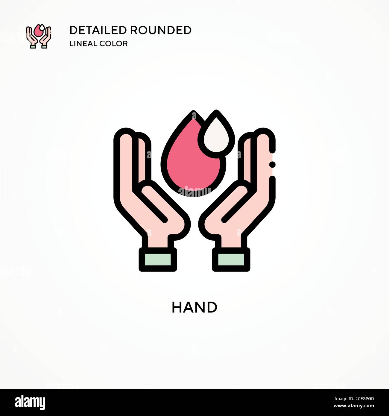 Hand vector icon. Modern vector illustration concepts. Easy to edit and ...