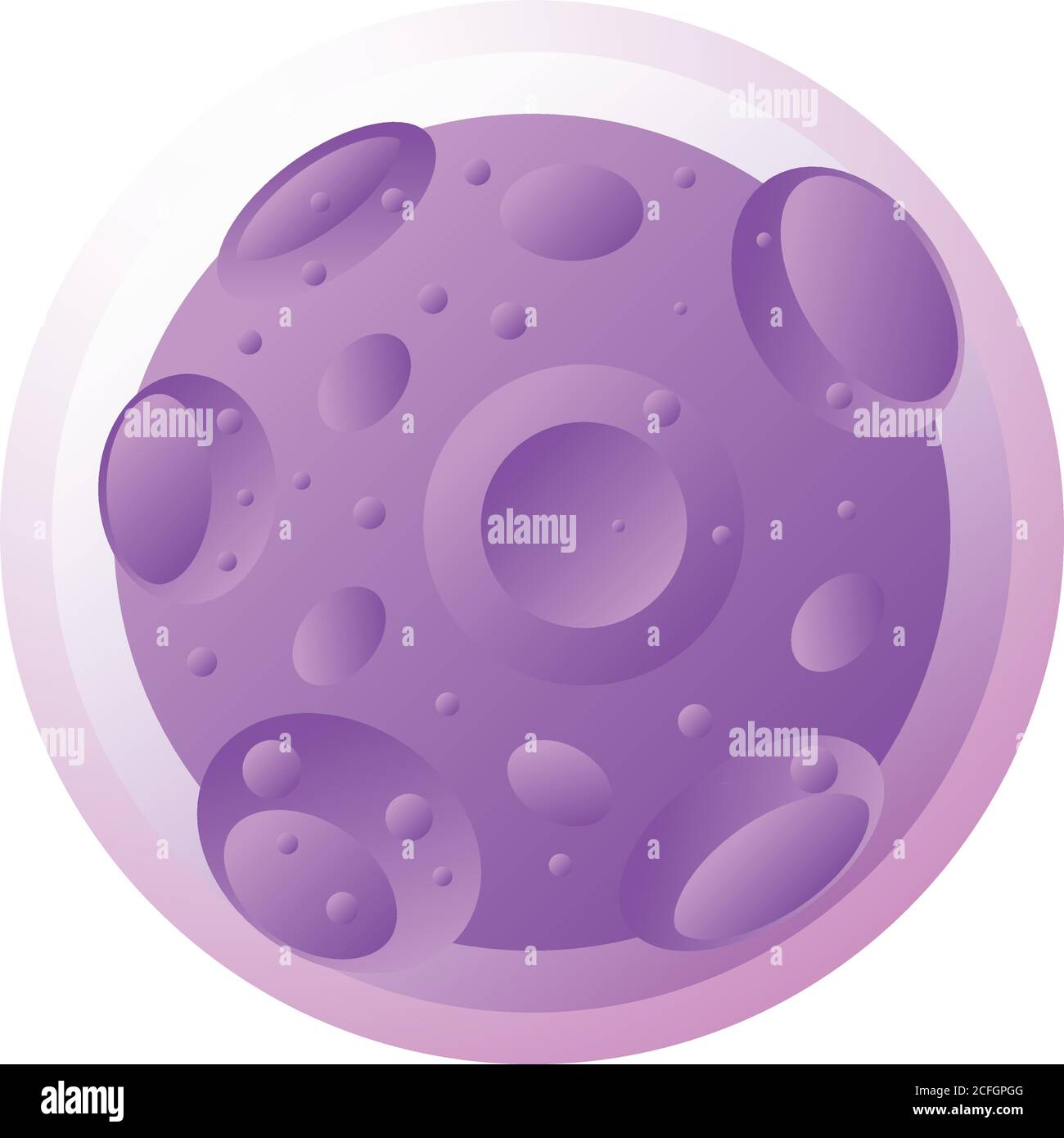 purple solar system planet on white background vector illustration ...