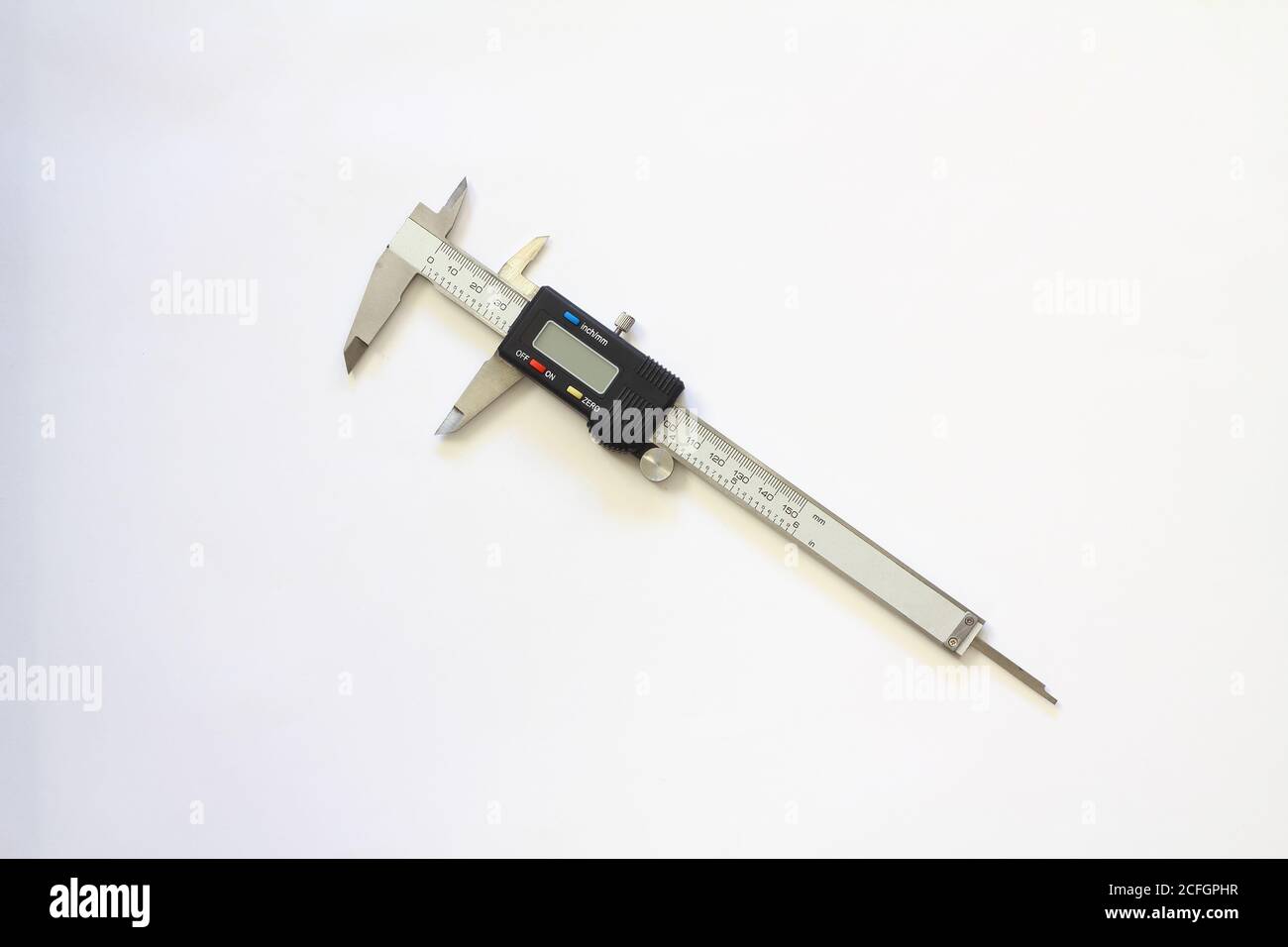 Digital electronic vernier calipers isolated on white background Stock ...