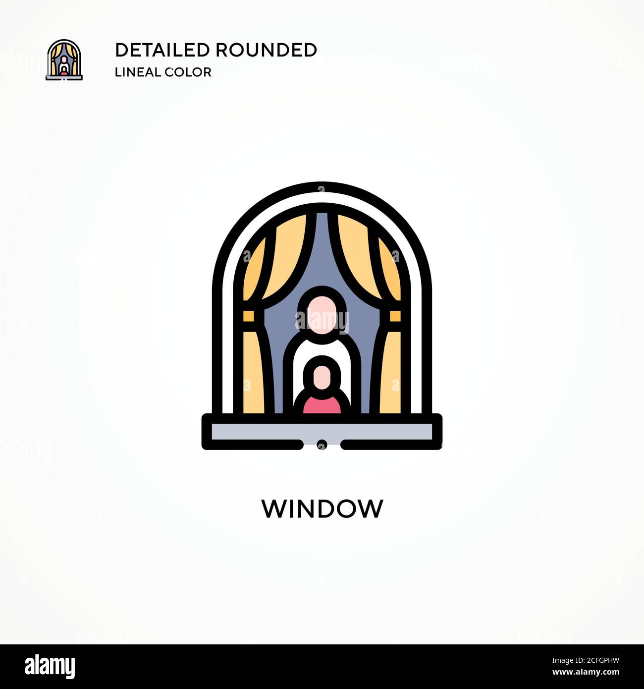 Window vector icon. Modern vector illustration concepts. Easy to edit ...