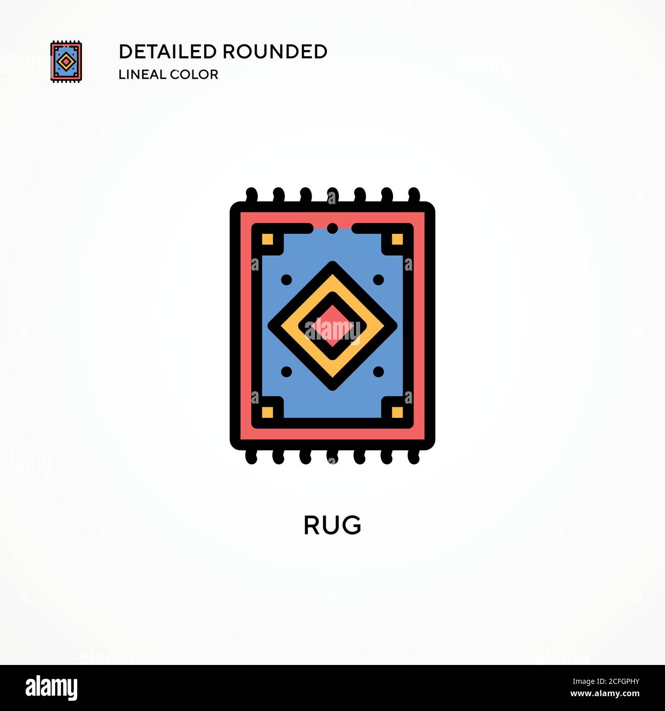 Rug vector icon. Modern vector illustration concepts. Easy to edit and ...