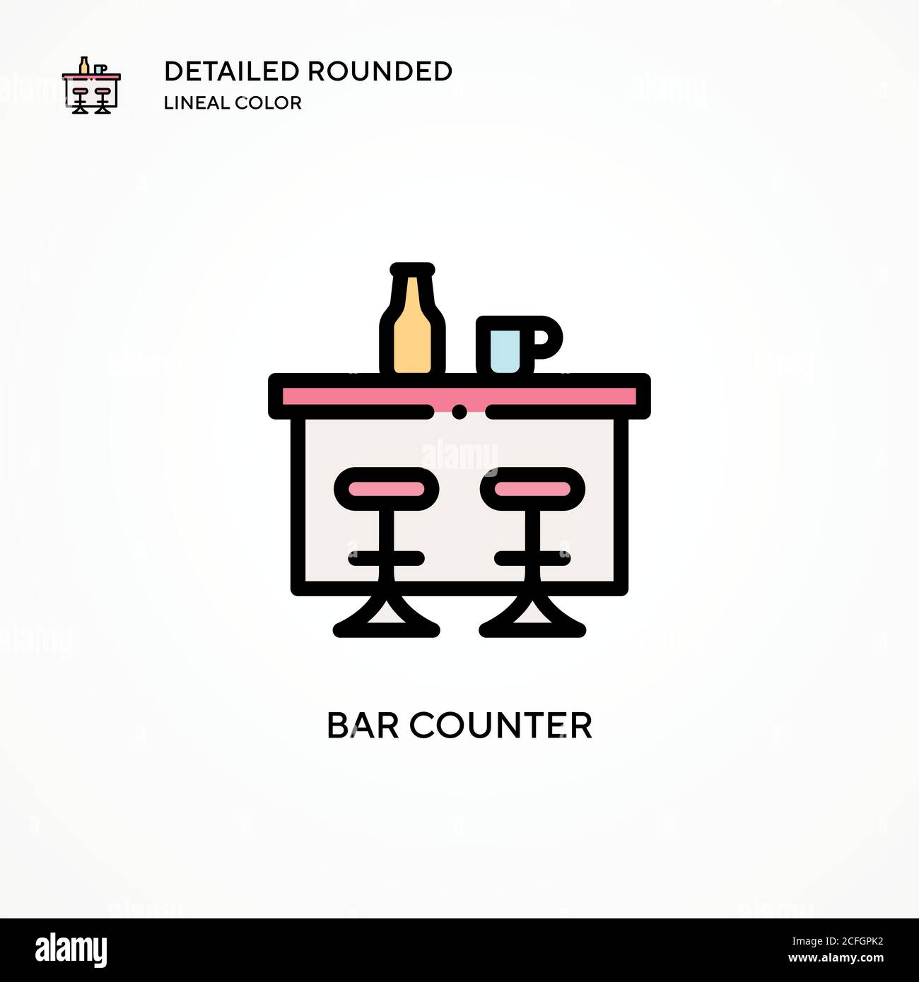 Bar counter vector icon. Modern vector illustration concepts. Easy to ...