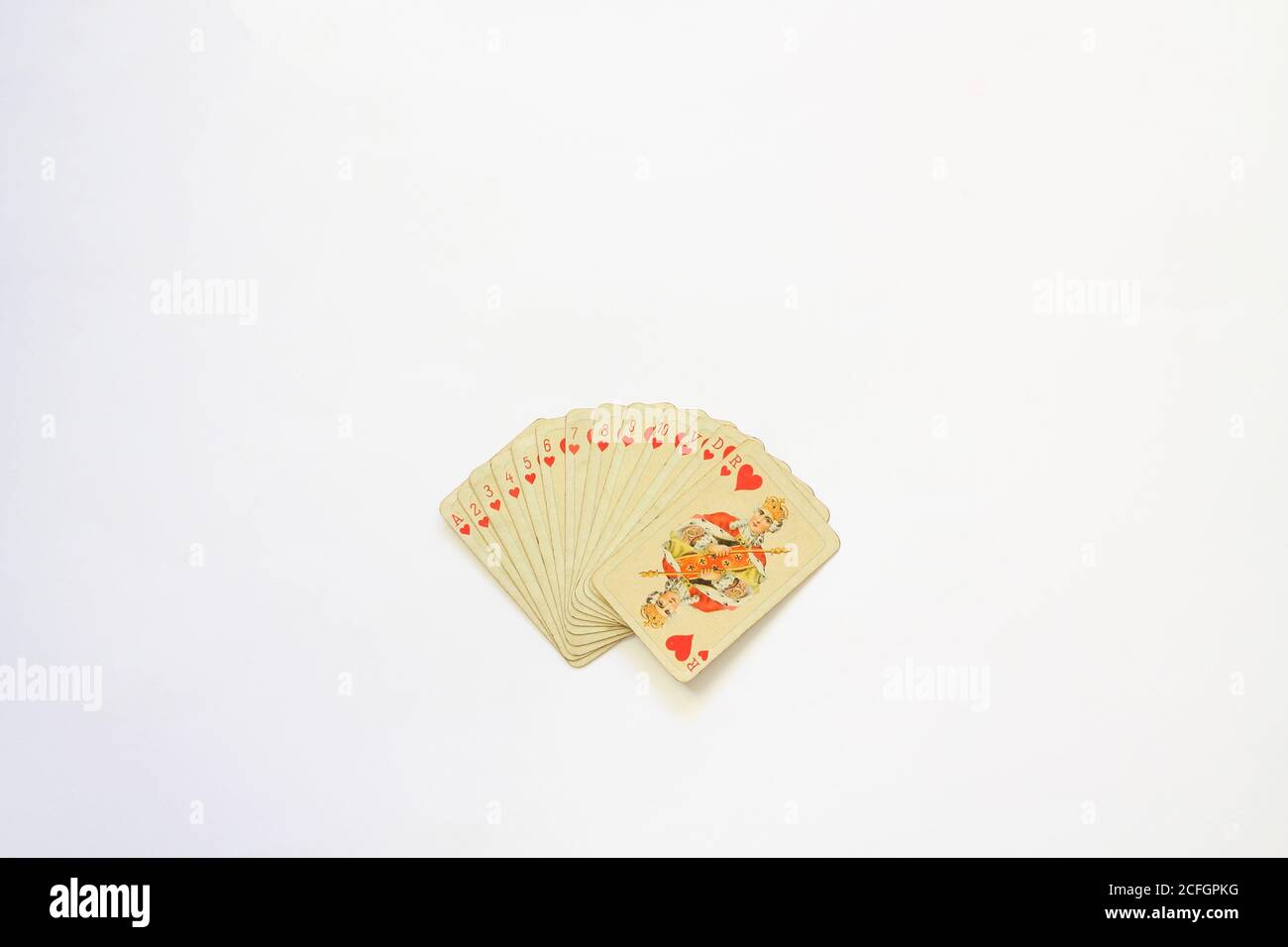playing cards on white background Stock Photo - Alamy