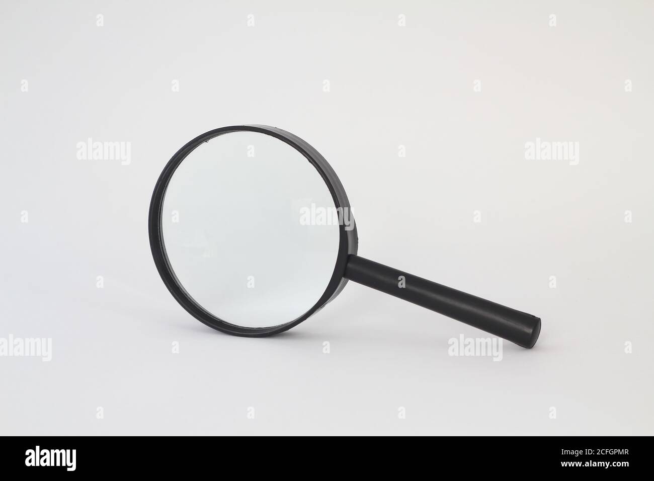 Black magnifying glass (magnifier) isolated on white background. Design ...