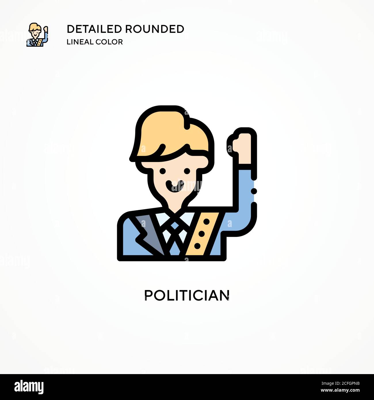 Politician vector icon. Modern vector illustration concepts. Easy to ...