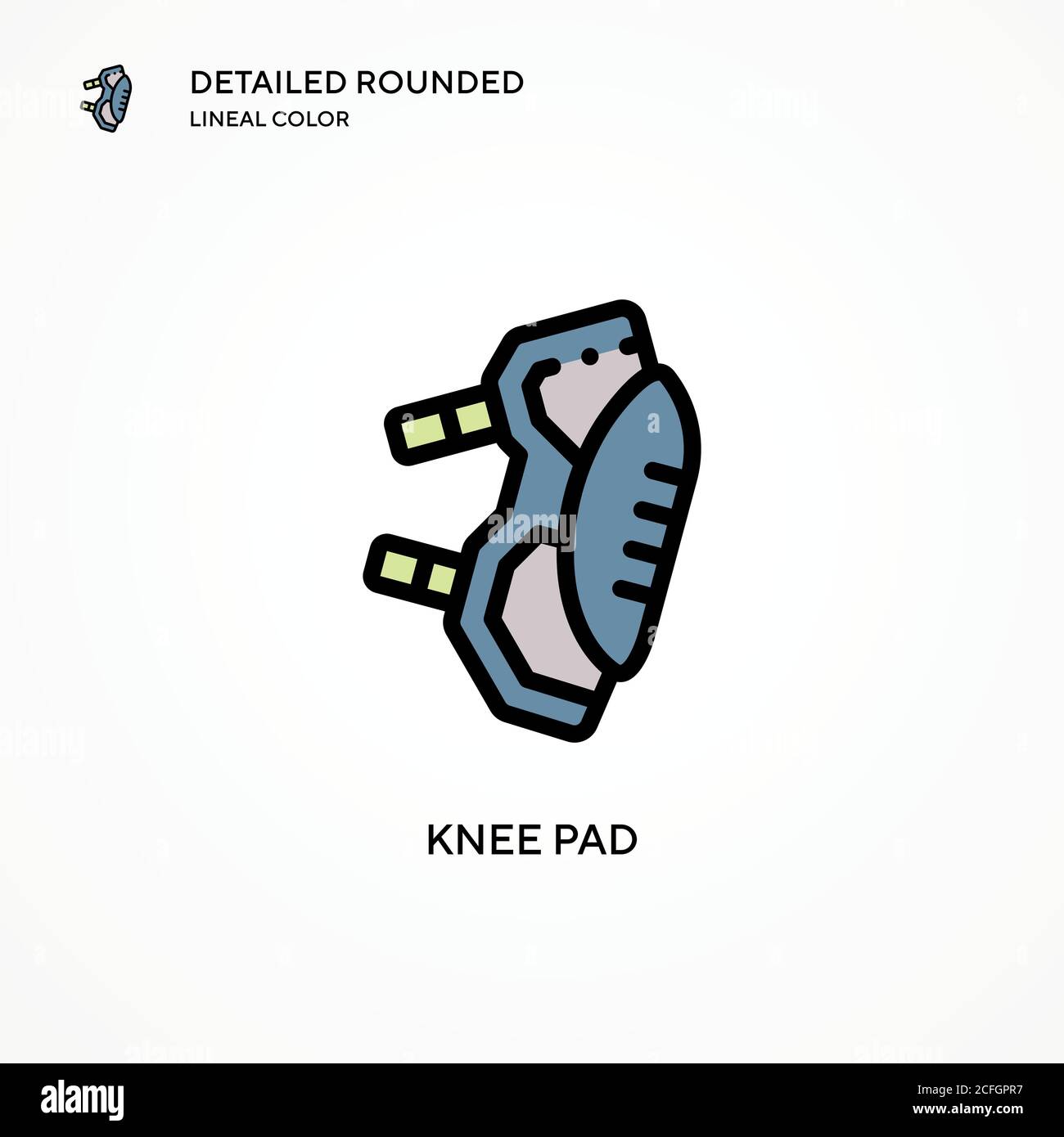 Knee pad vector icon. Modern vector illustration concepts. Easy to edit ...