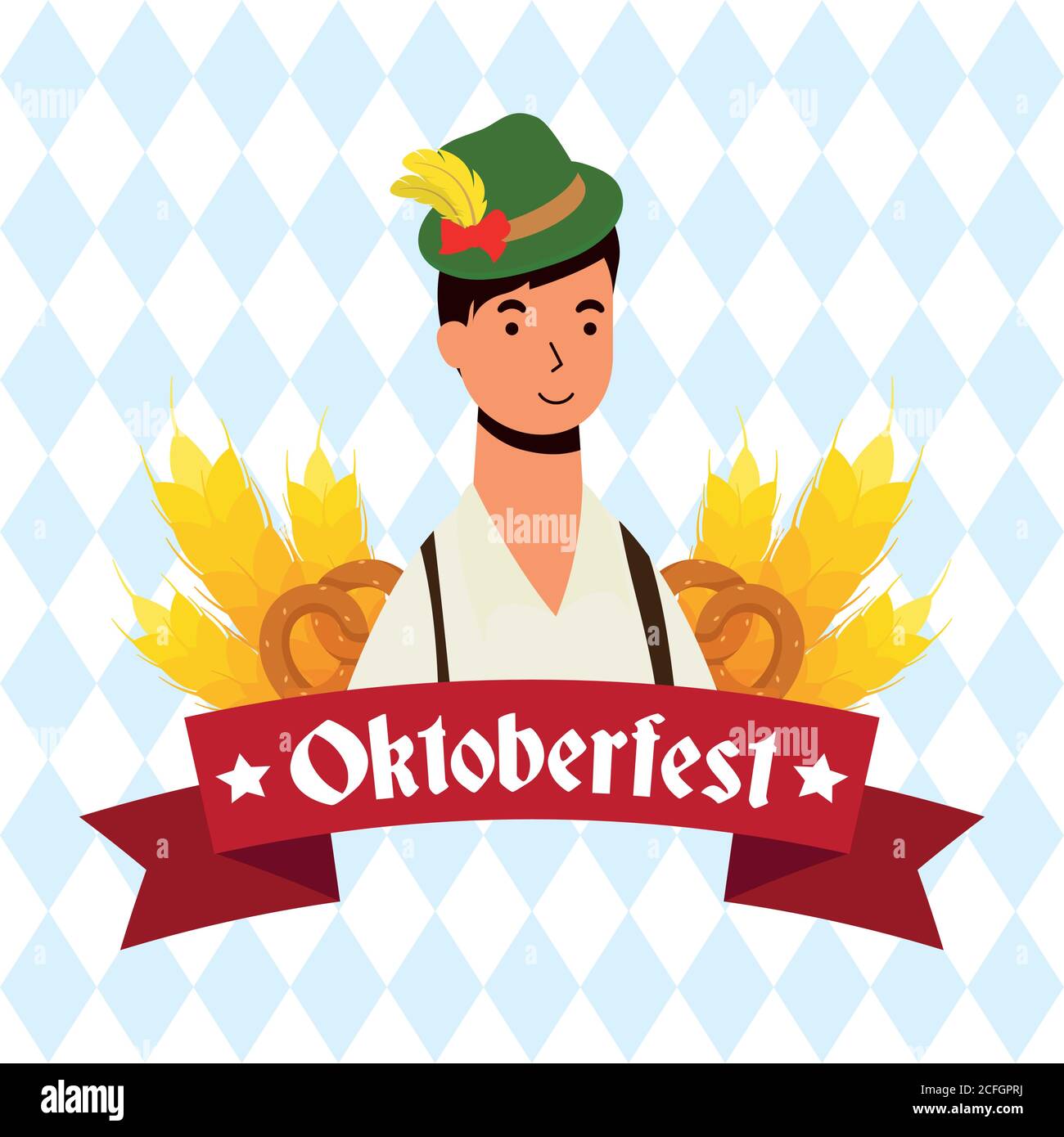 Man wearing traditional german hat Stock Vector Images - Alamy