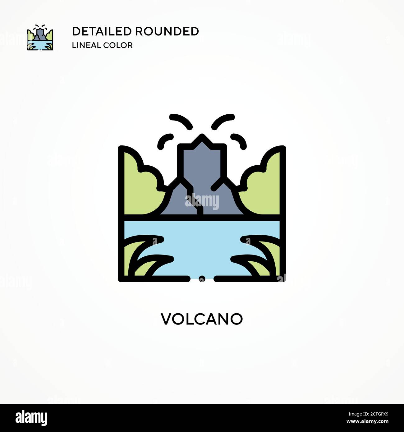 Volcano vector icon. Modern vector illustration concepts. Easy to edit ...
