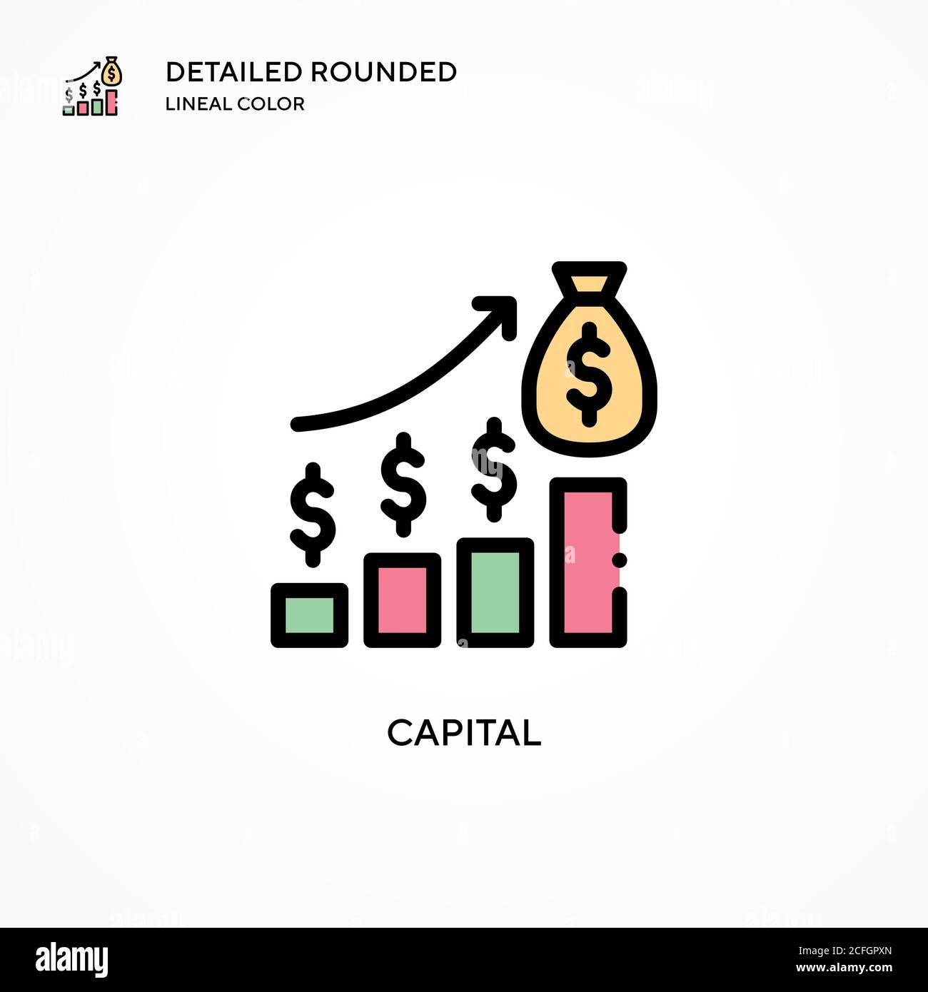 Capital vector icon. Modern vector illustration concepts. Easy to edit ...