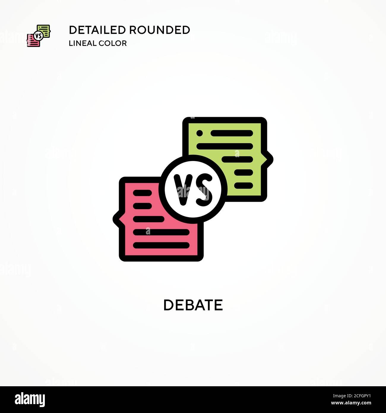 Debate vector icon. Modern vector illustration concepts. Easy to edit ...