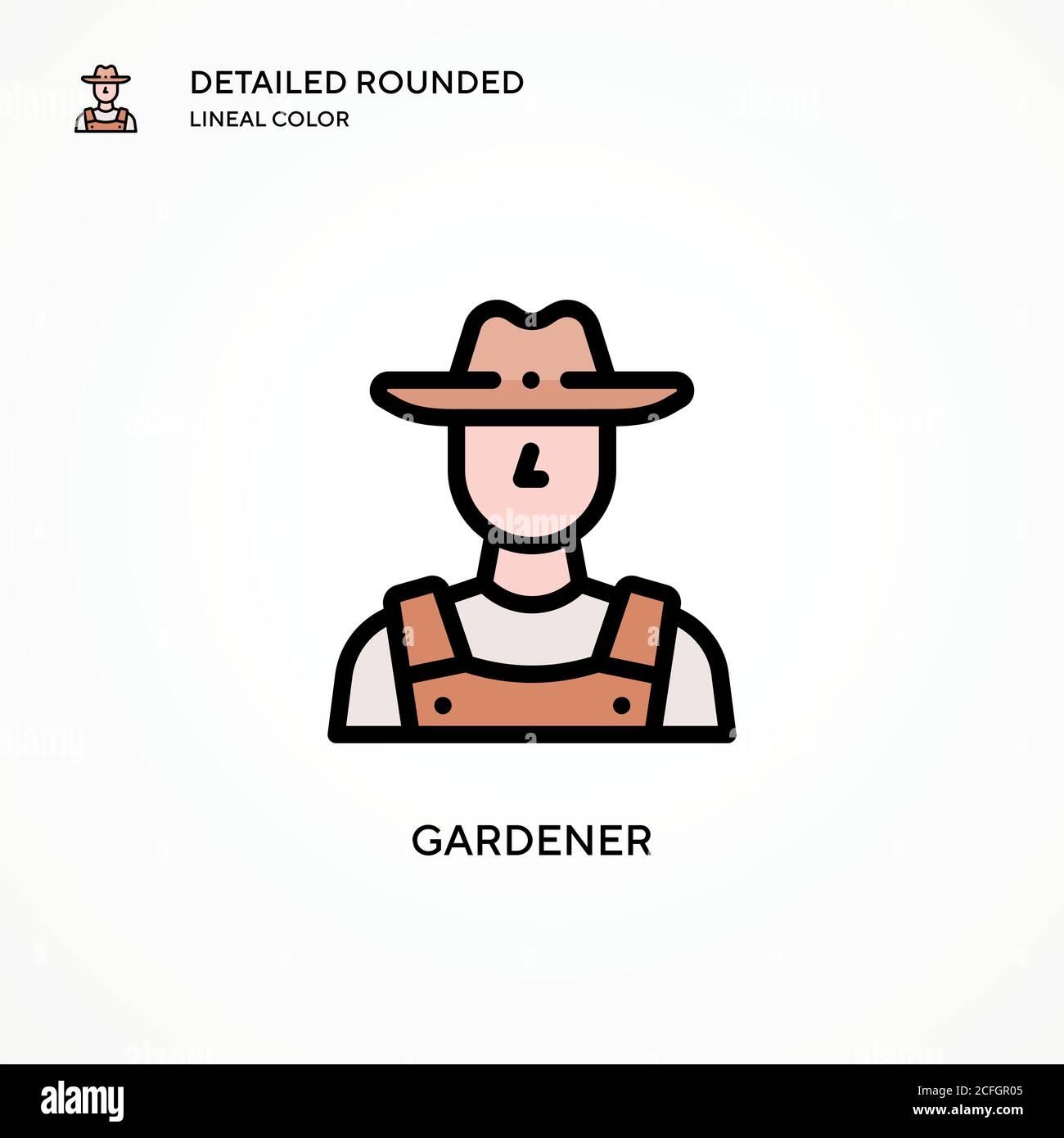 Gardener vector icon. Modern vector illustration concepts. Easy to edit ...