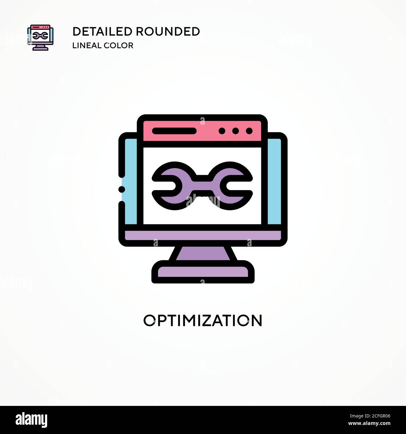 Optimization vector icon. Modern vector illustration concepts. Easy to ...