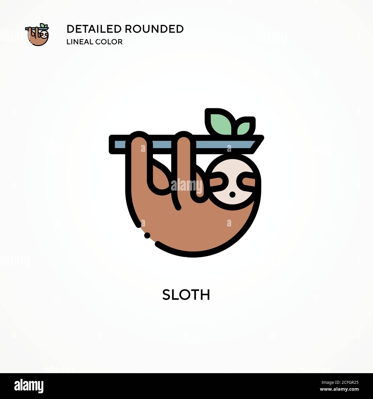 Sloth vector icon. Modern vector illustration concepts. Easy to edit ...