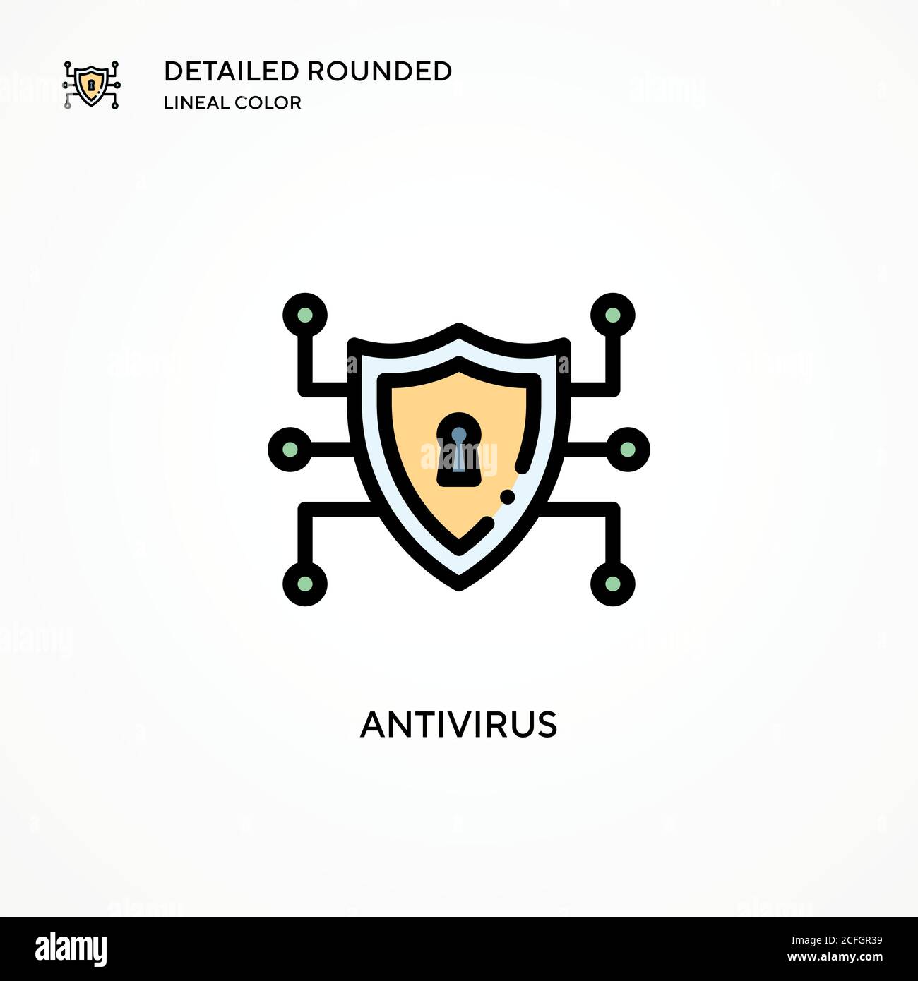 Antivirus vector icon. Modern vector illustration concepts. Easy to ...