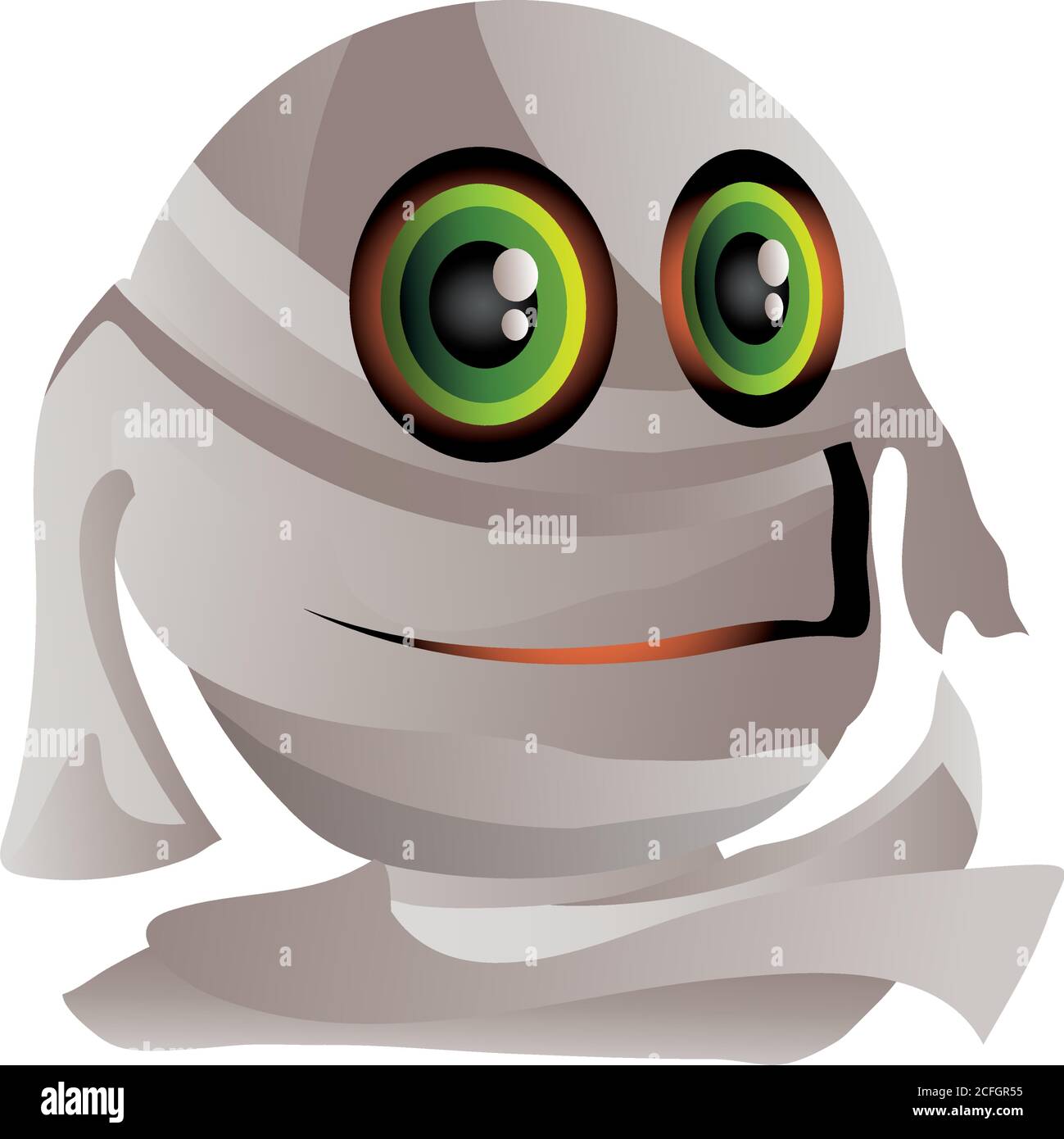 funny mummy for halloween on white background vector illustration ...