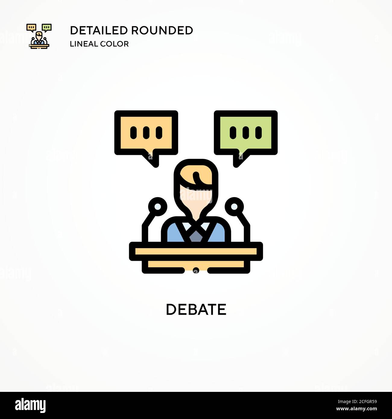 Debate vector icon. Modern vector illustration concepts. Easy to edit ...