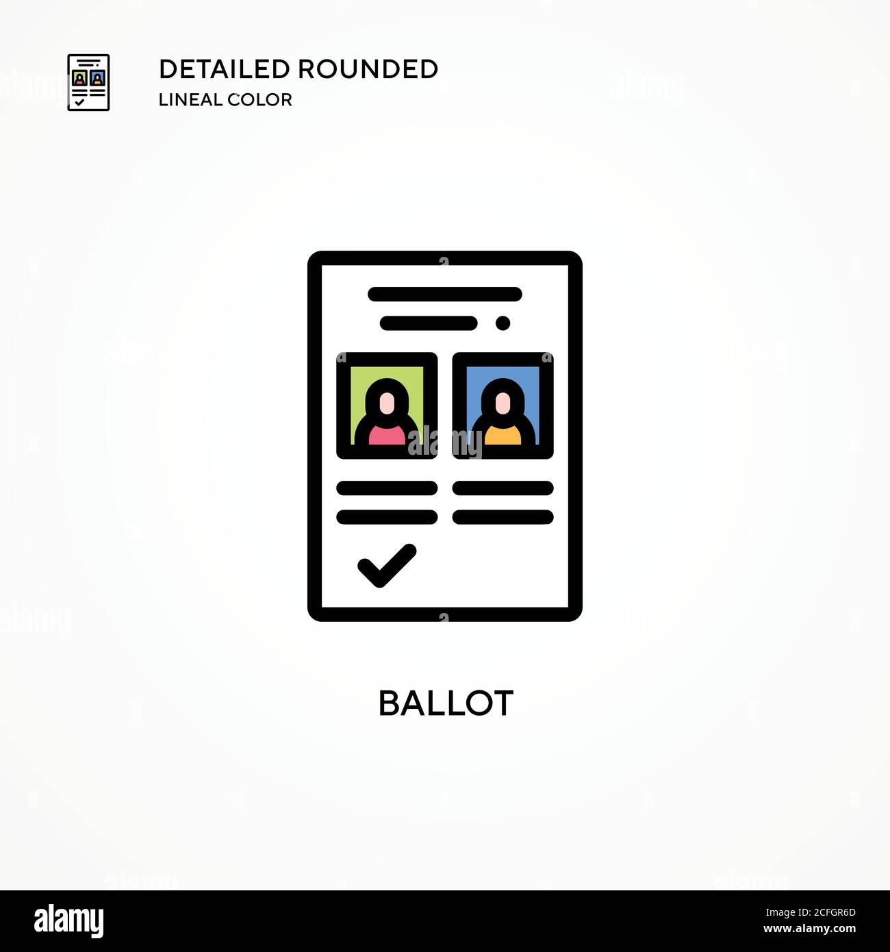 Ballot vector icon. Modern vector illustration concepts. Easy to edit ...