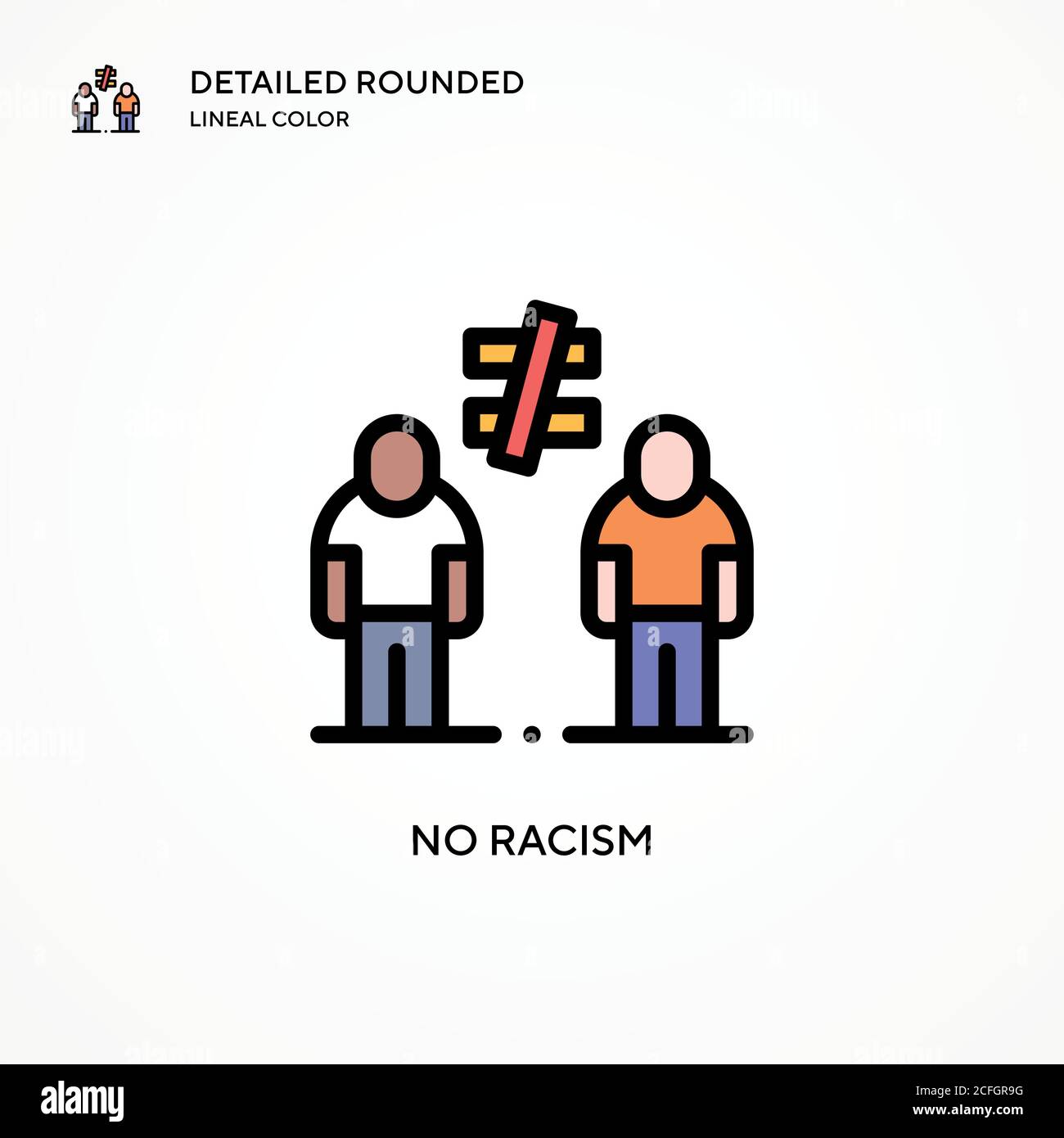 No racism vector icon. Modern vector illustration concepts. Easy to ...