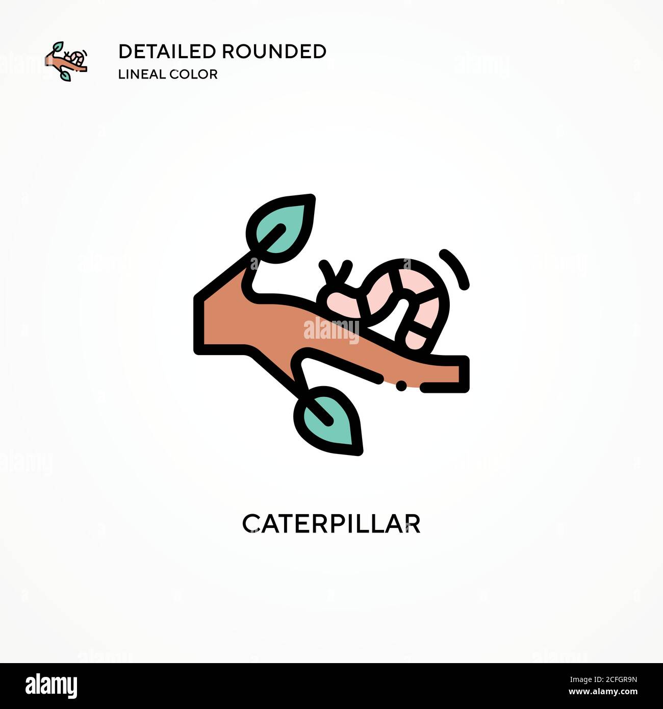 Caterpillar vector icon. Modern vector illustration concepts. Easy to ...