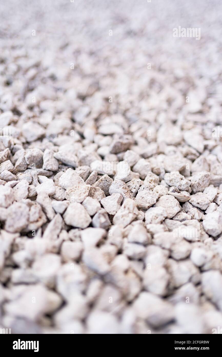 White stone gravel texture and background Stock Photo - Alamy
