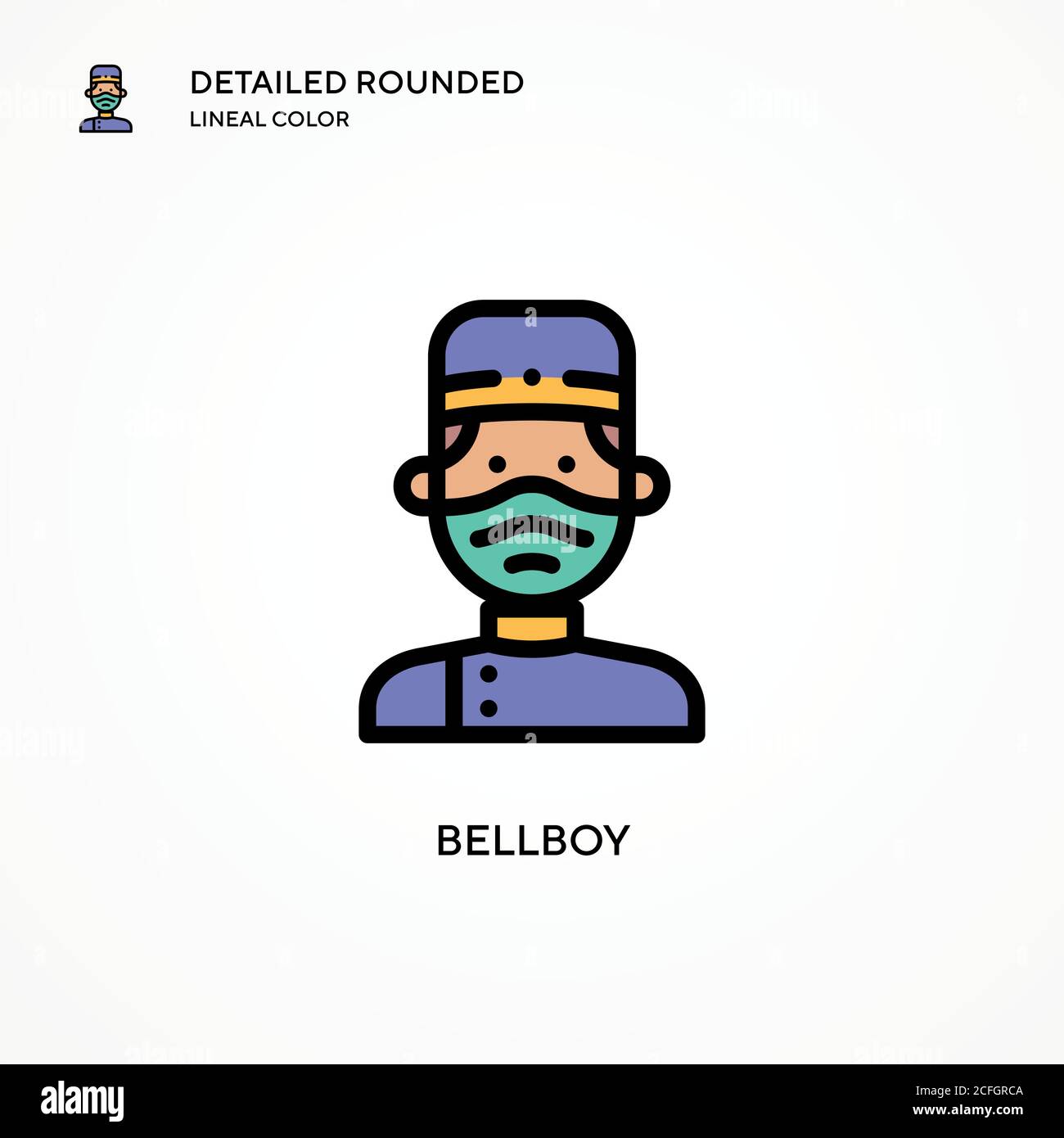 Bellboy vector icon. Modern vector illustration concepts. Easy to edit ...