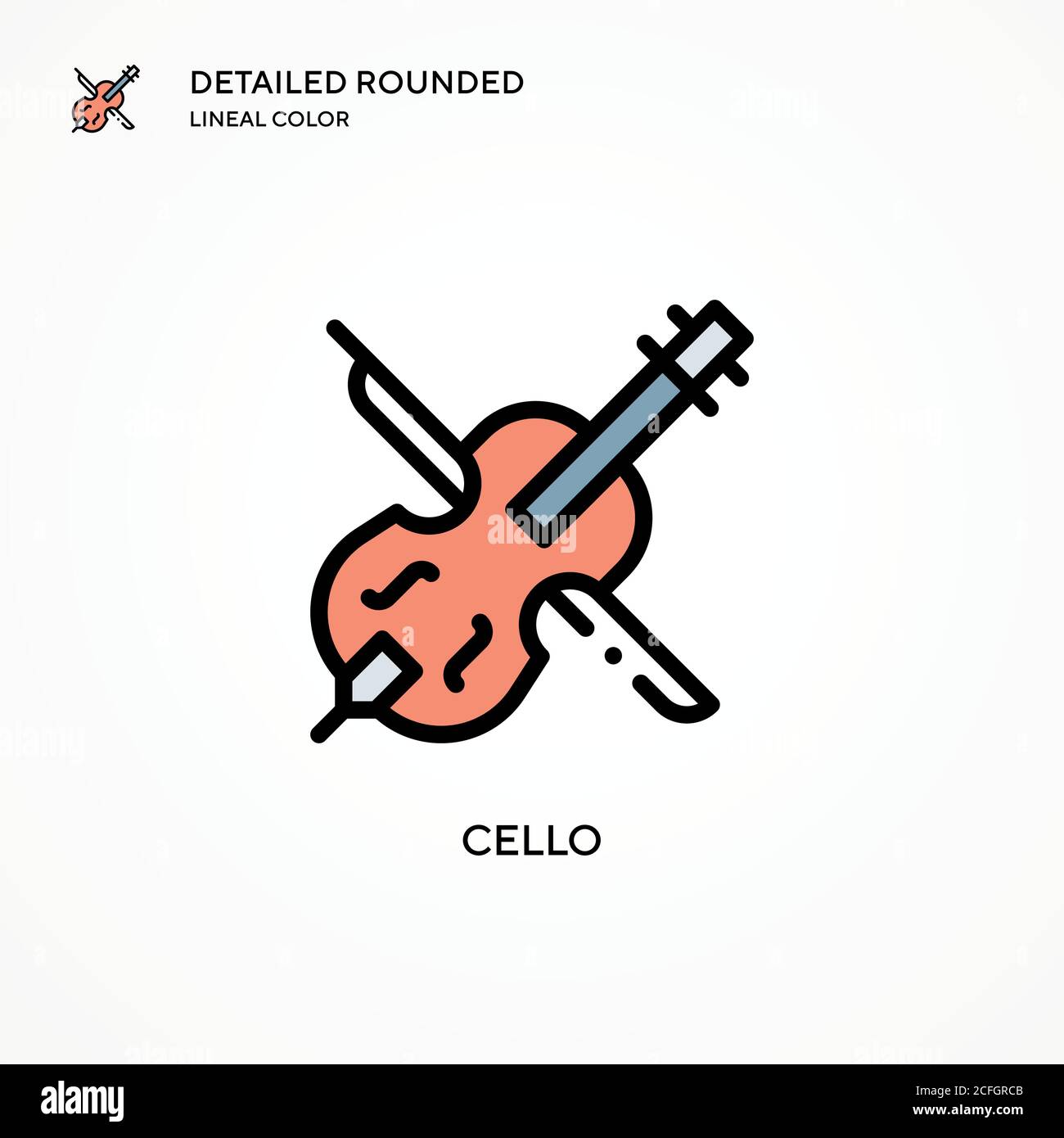 Cello vector icon. Modern vector illustration concepts. Easy to edit ...