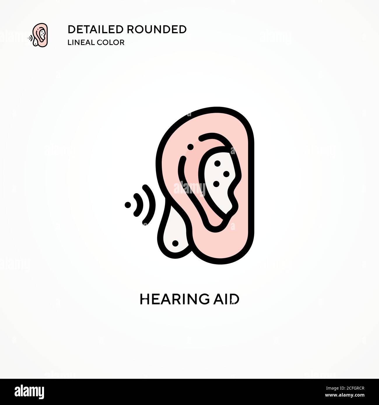 Hearing aid vector icon. Modern vector illustration concepts. Easy to ...