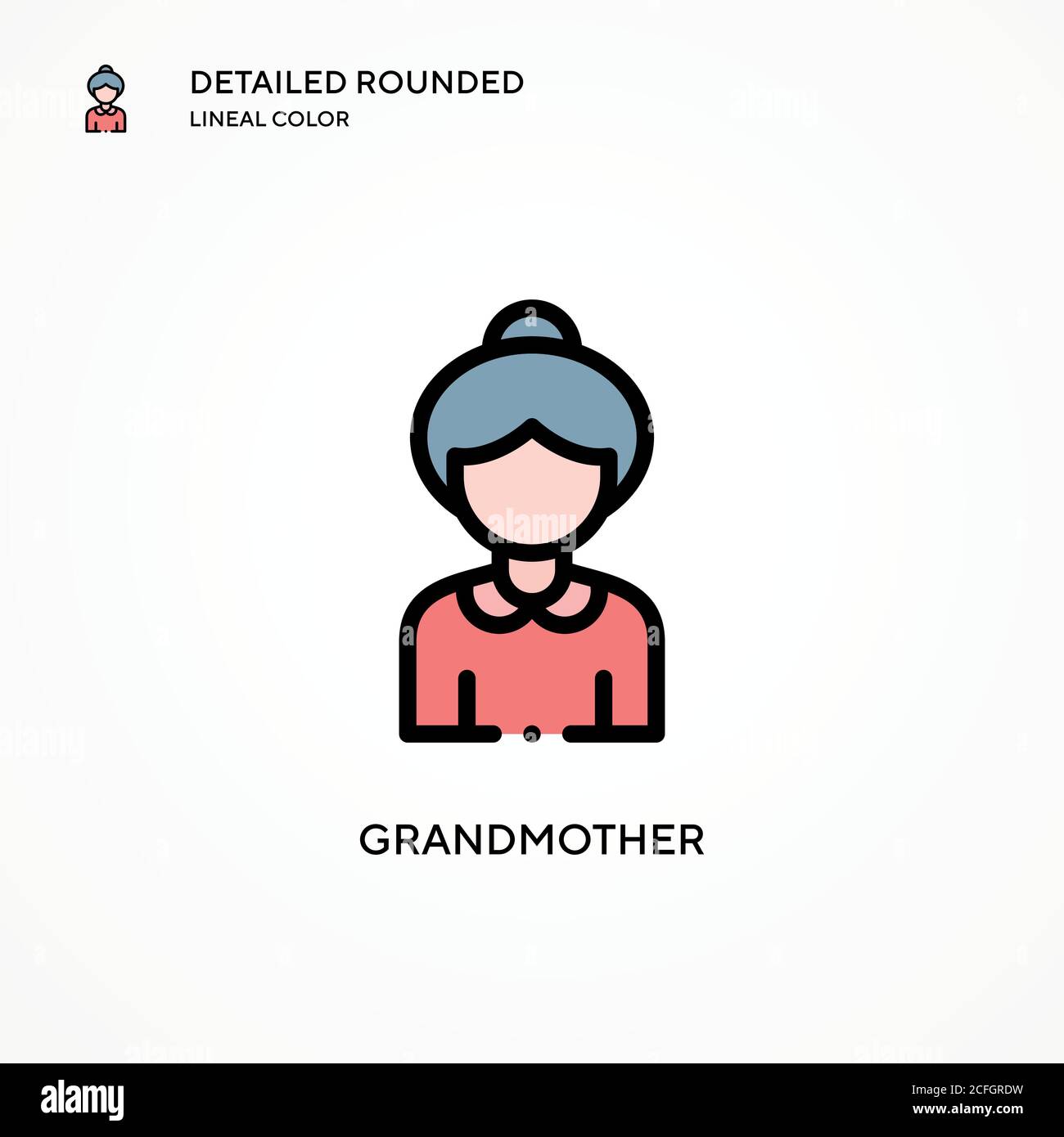 Grandmother vector icon. Modern vector illustration concepts. Easy to ...
