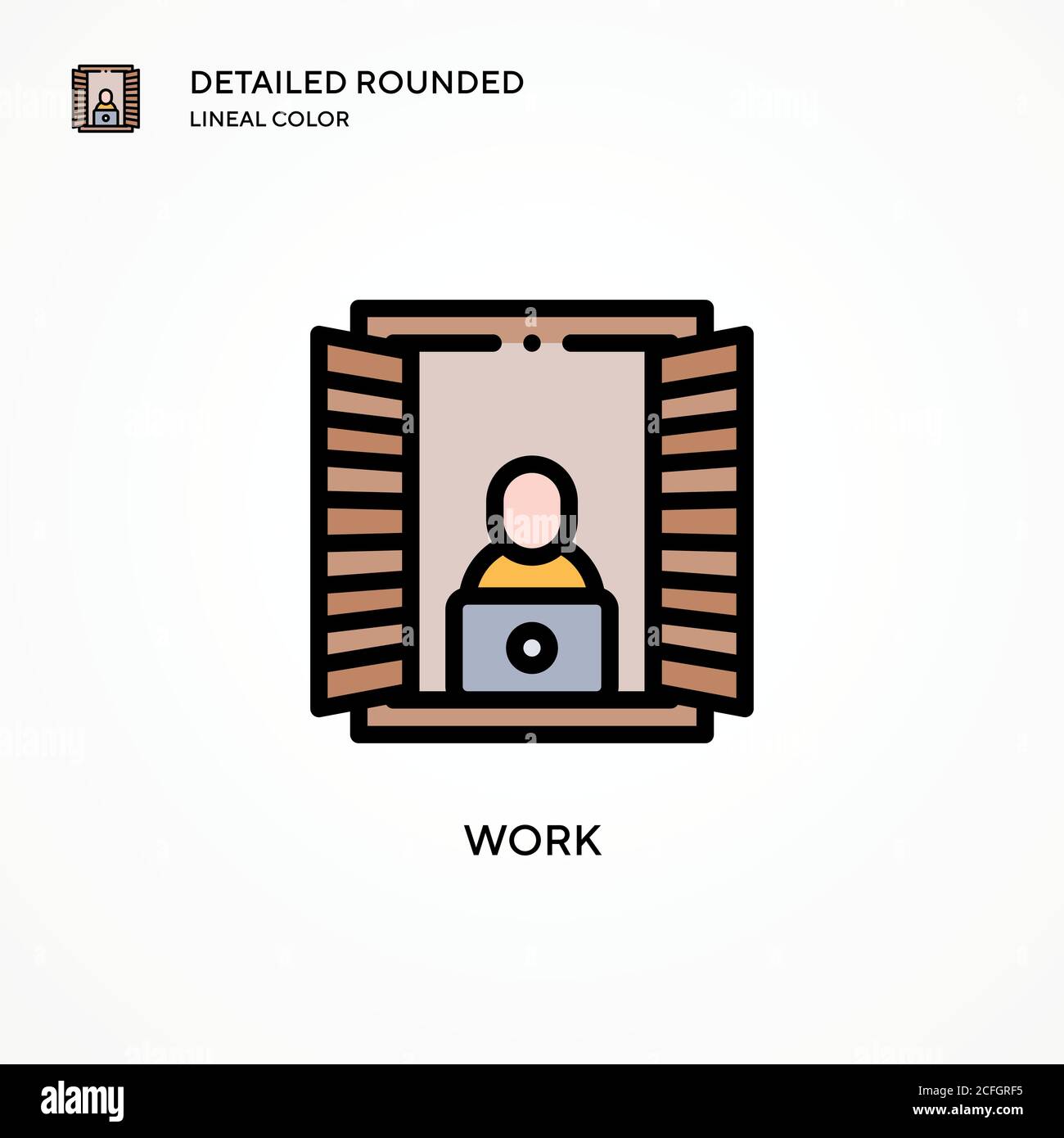 Work vector icon. Modern vector illustration concepts. Easy to edit and ...