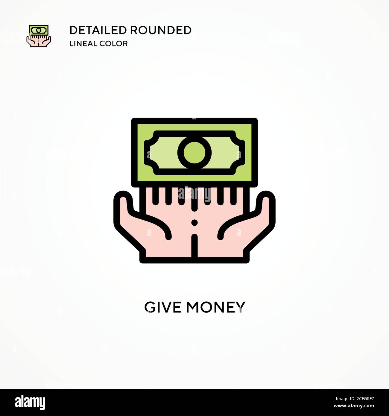 Give money vector icon. Modern vector illustration concepts. Easy to ...