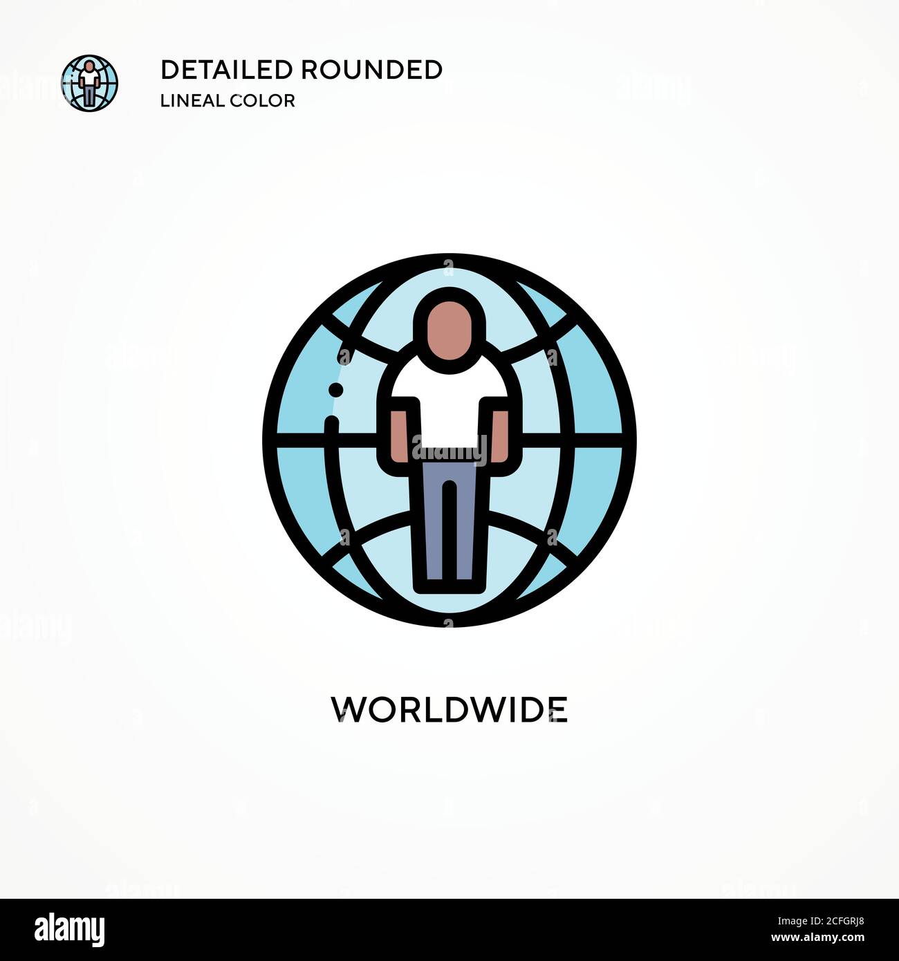 Worldwide vector icon. Modern vector illustration concepts. Easy to ...