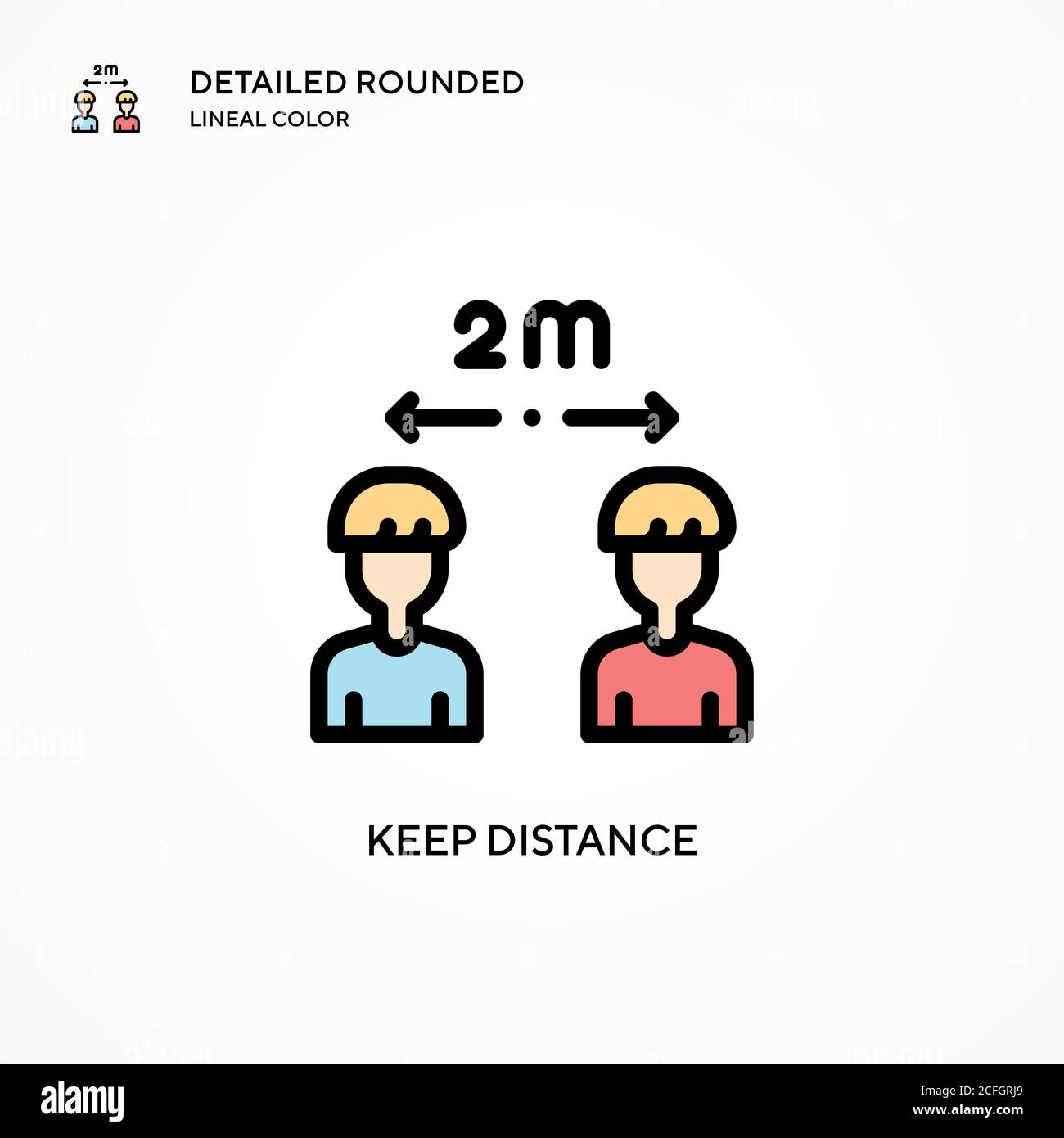 Keep distance vector icon. Modern vector illustration concepts. Easy to ...