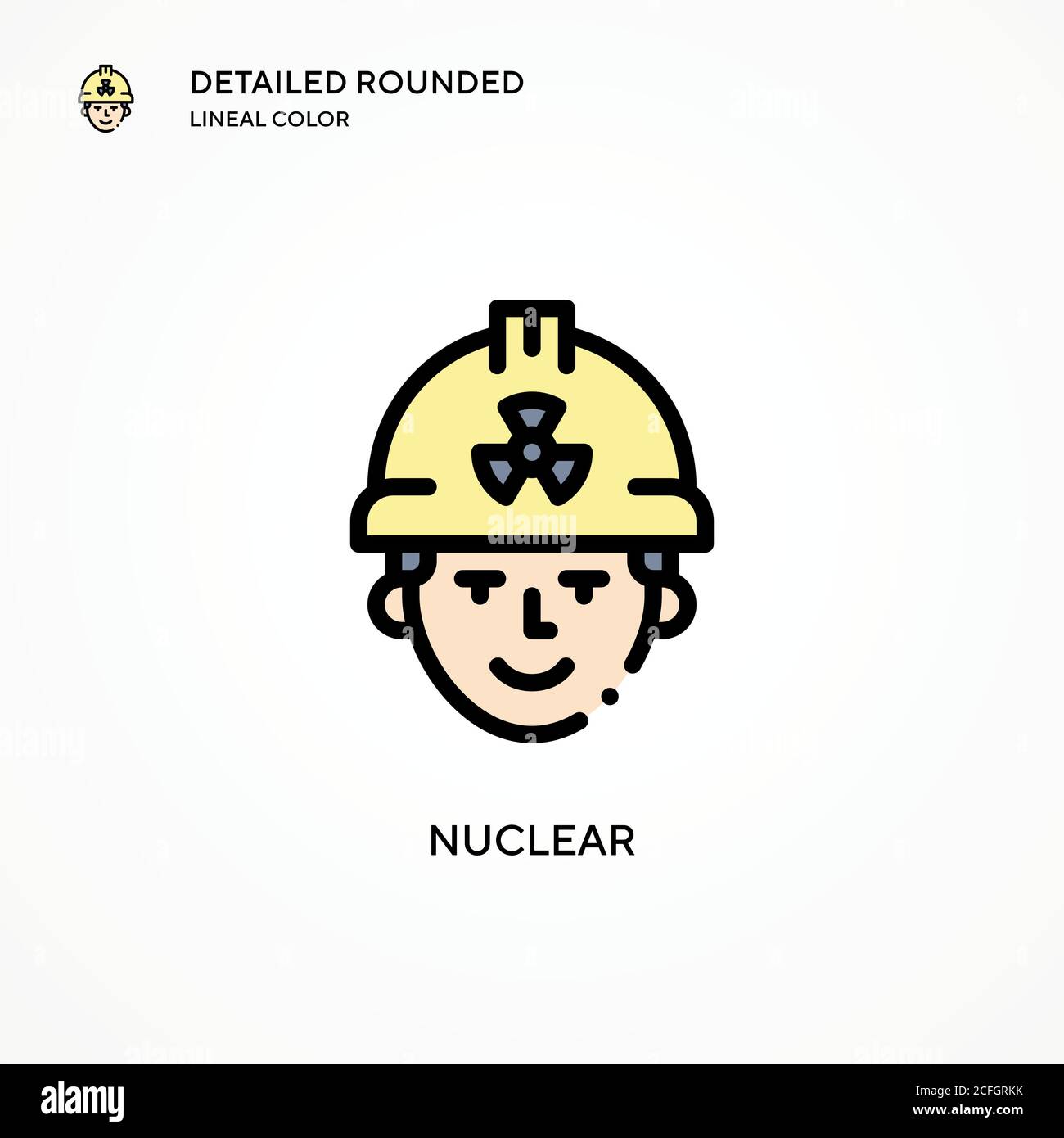 Nuclear vector icon. Modern vector illustration concepts. Easy to edit ...