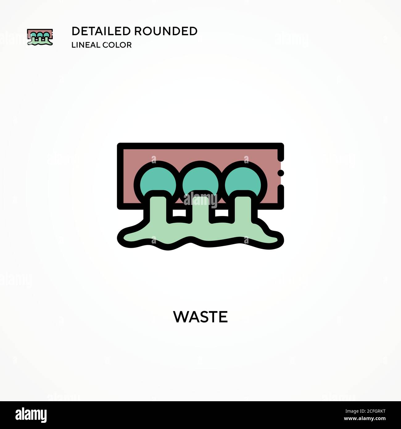 Waste vector icon. Modern vector illustration concepts. Easy to edit ...