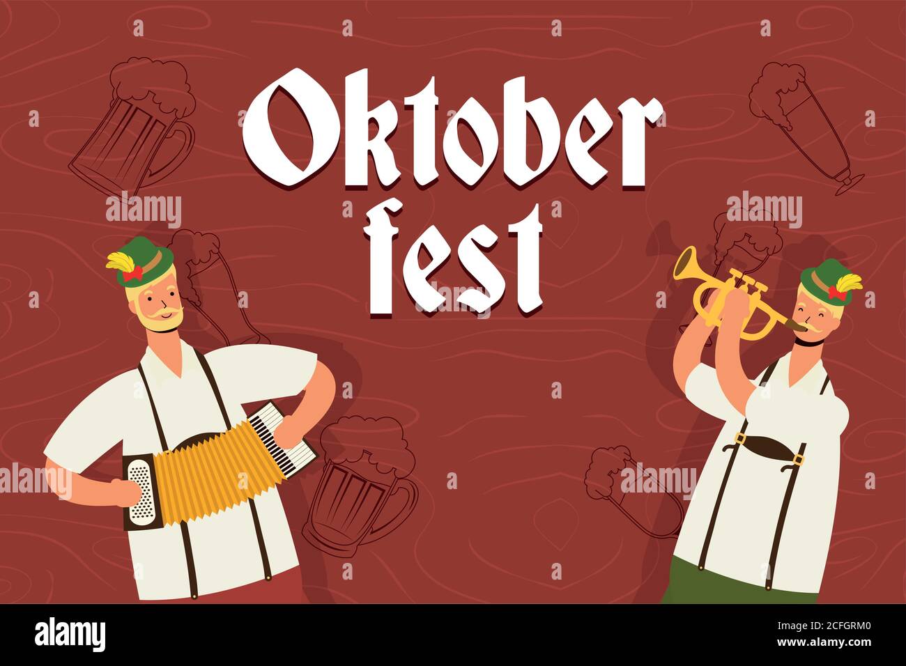 Bavarian musical instruments Stock Vector Images - Alamy