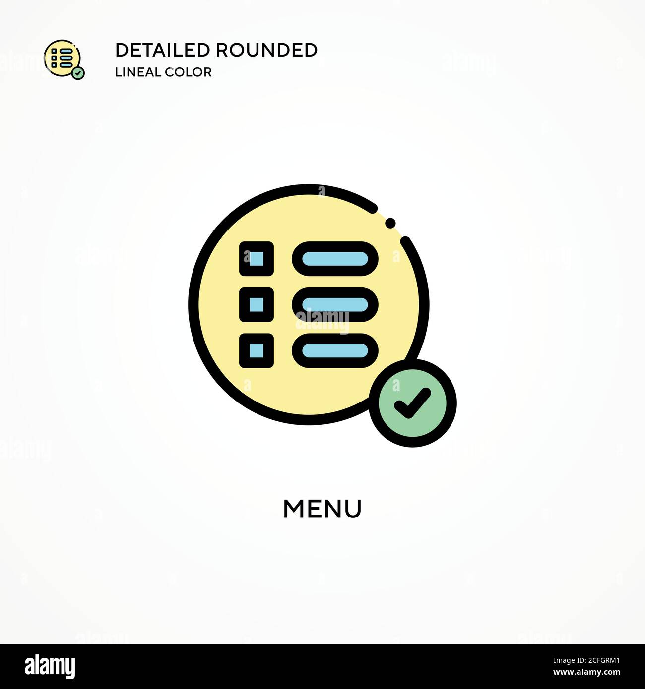 Menu vector icon. Modern vector illustration concepts. Easy to edit and ...