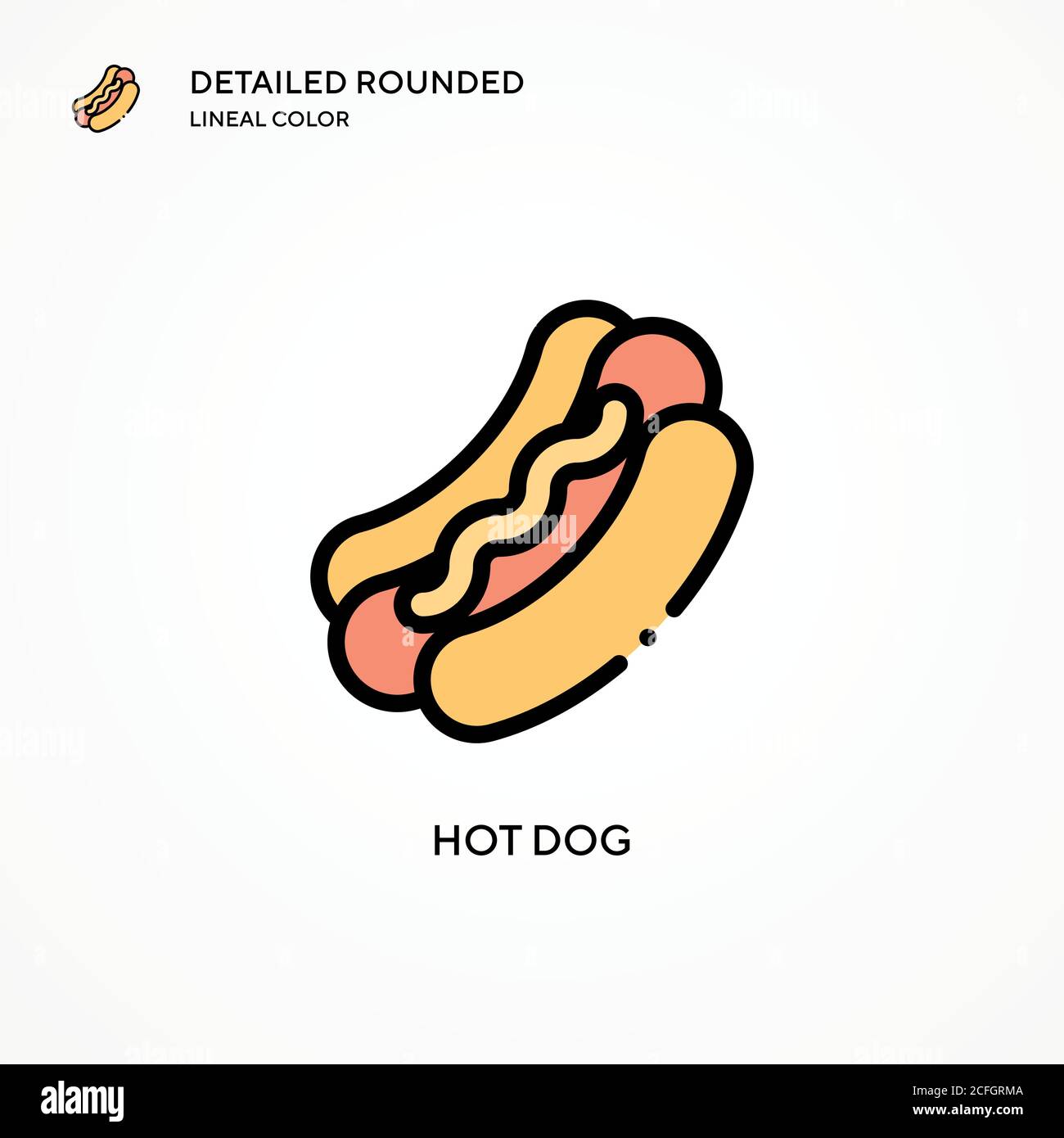 Hot dog vector icon. Modern vector illustration concepts. Easy to edit ...