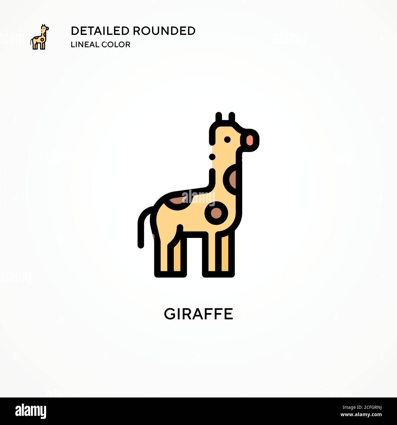 Giraffe vector icon. Modern vector illustration concepts. Easy to edit ...